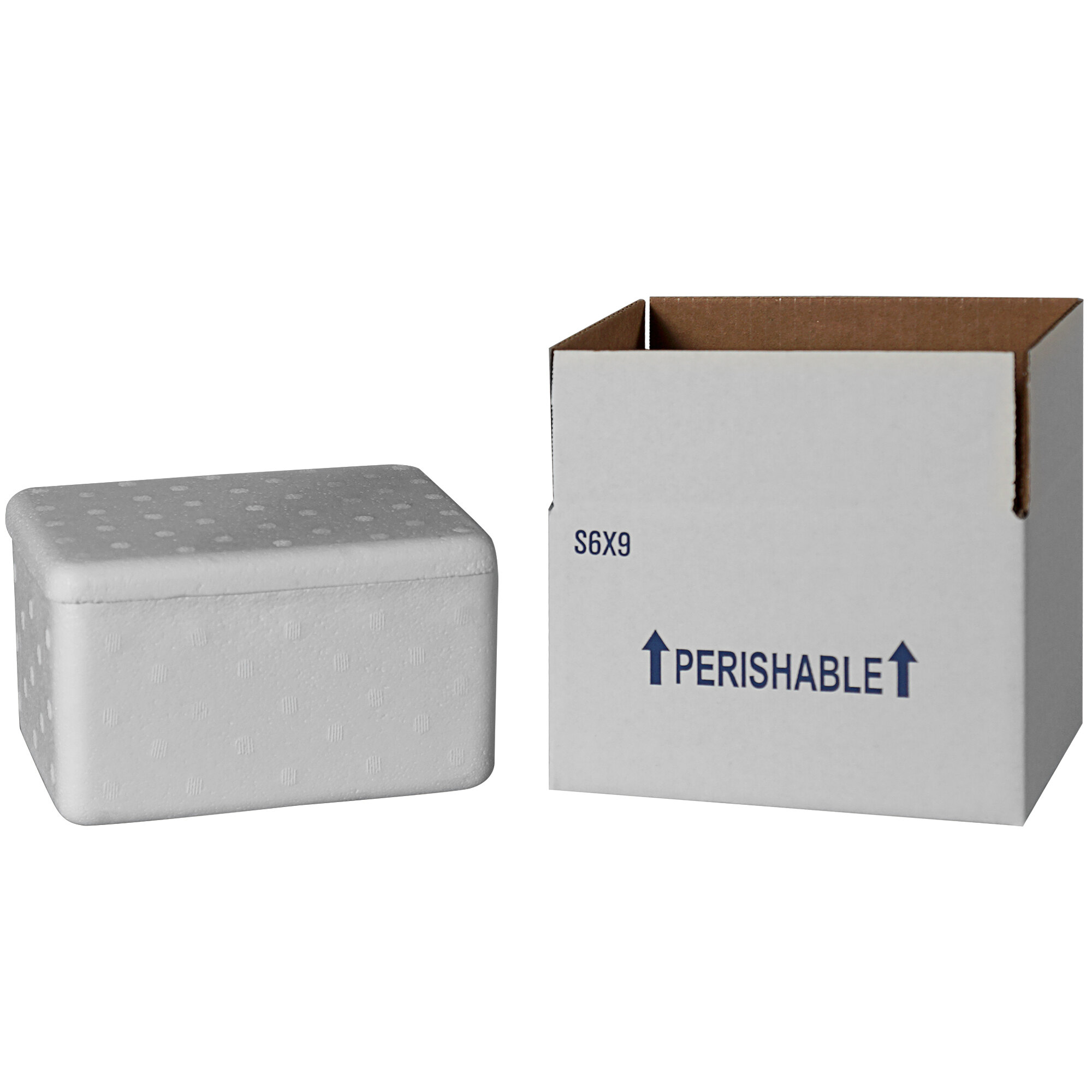 7 1/4" x 4 1/4" x 3 1/2" Insulated Foam Cooler with Shipping Box - 3/4 ...