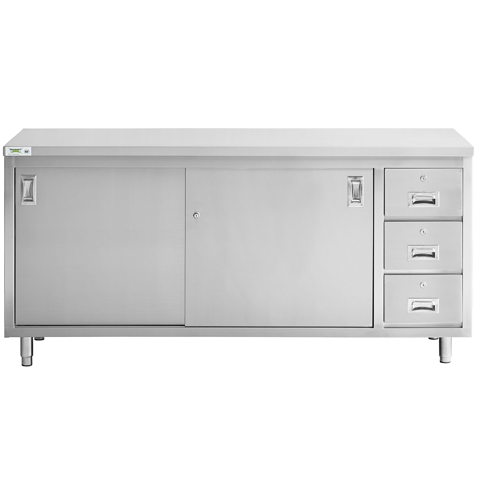 Regency 24" x 72" 16 Gauge Type 304 Stainless Steel Enclosed Base ...