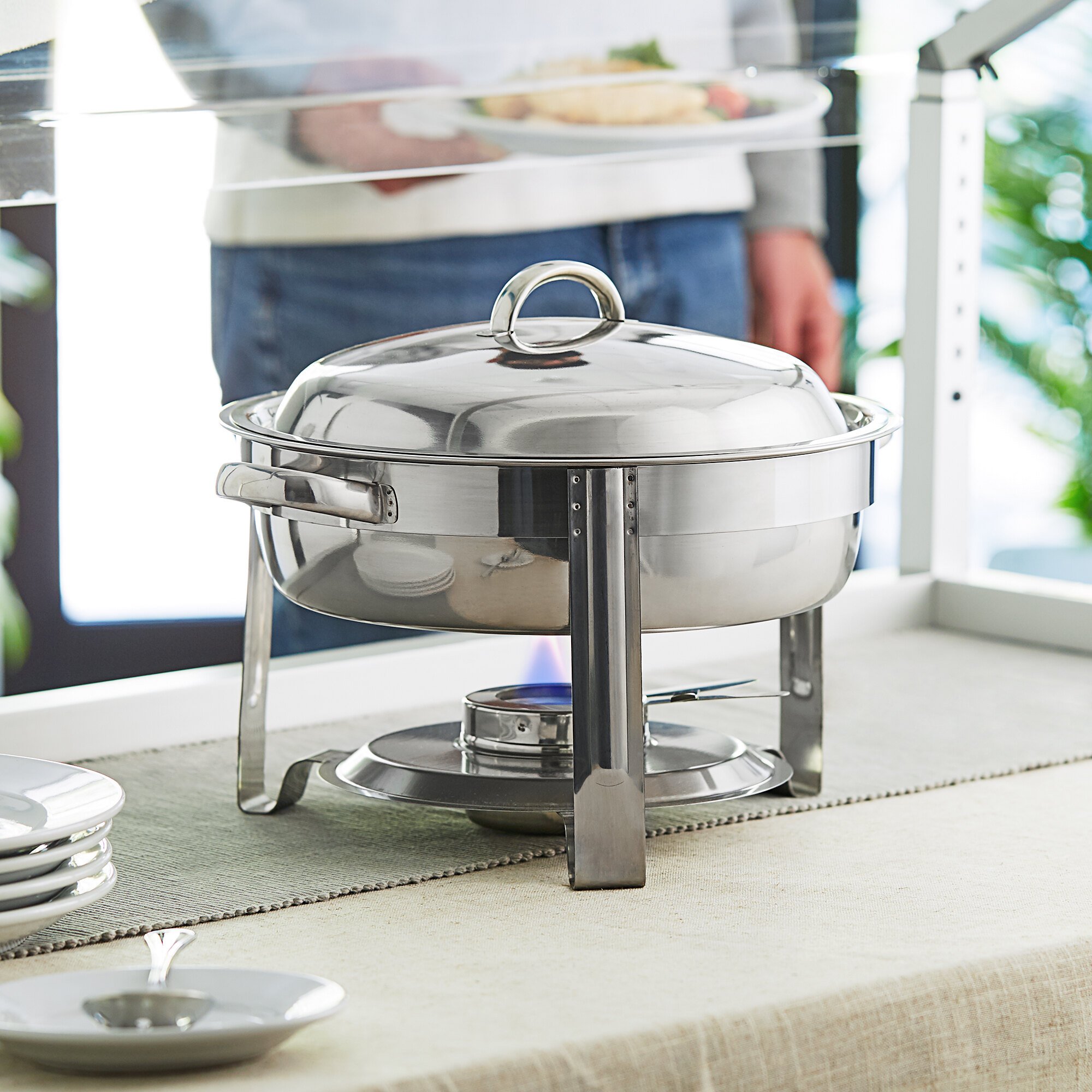 Choice Deluxe Round Chafer (4 Qt): Shop WebstaurantStore