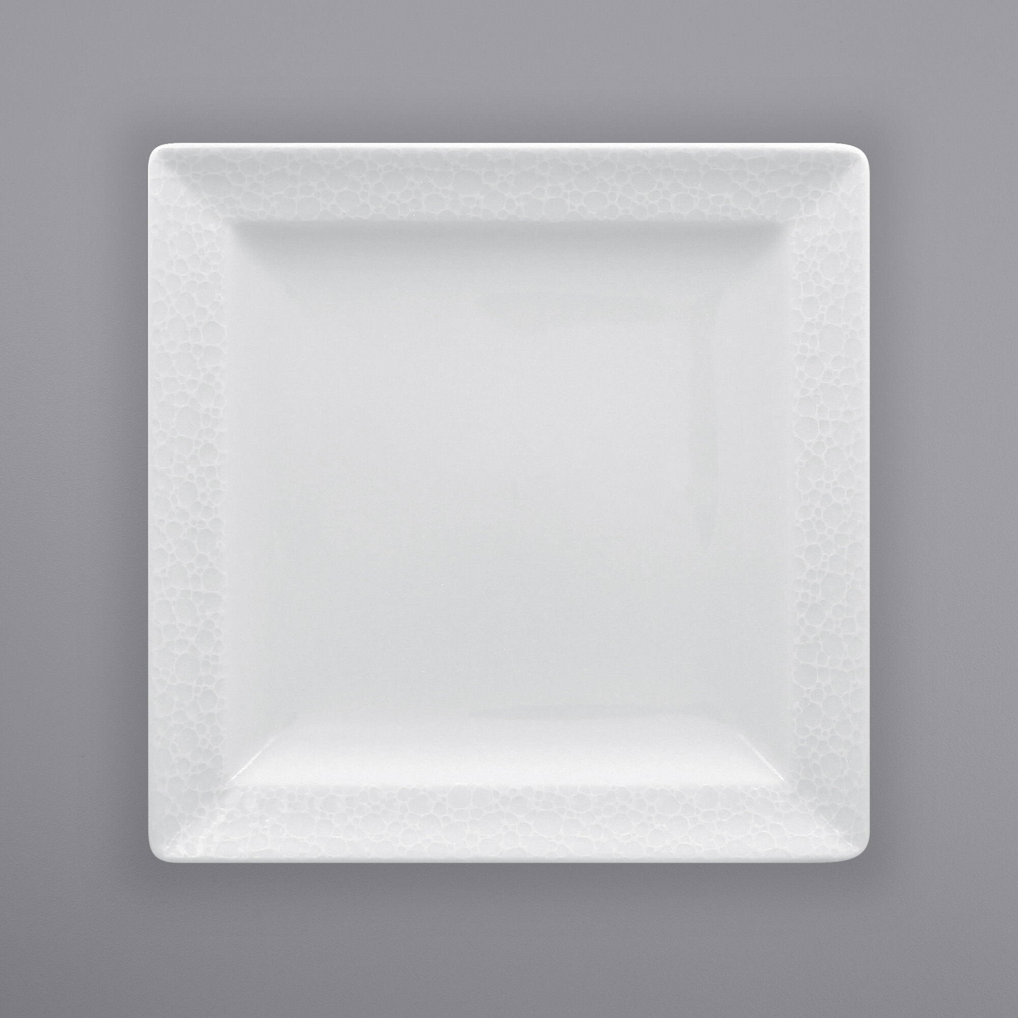 RAK Porcelain CHPCLSP17 Charm 6 3/4" Bright White Embossed Square ...