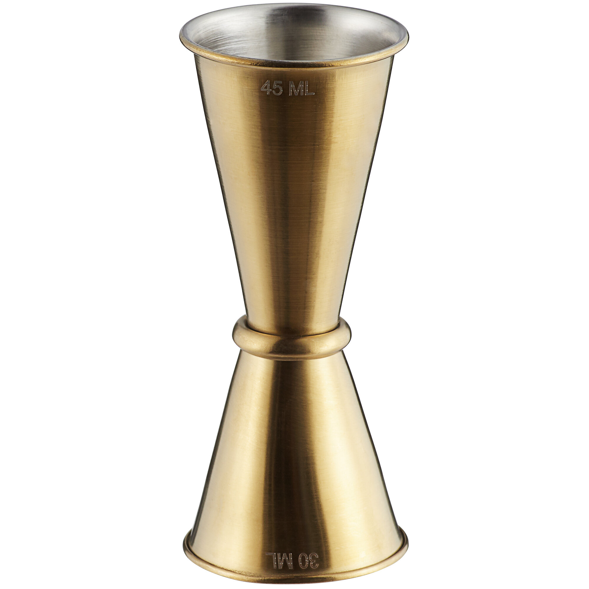 American Metalcraft JGG4 1 oz. & 1.5 oz. Gold Brushed Stainless Steel ...