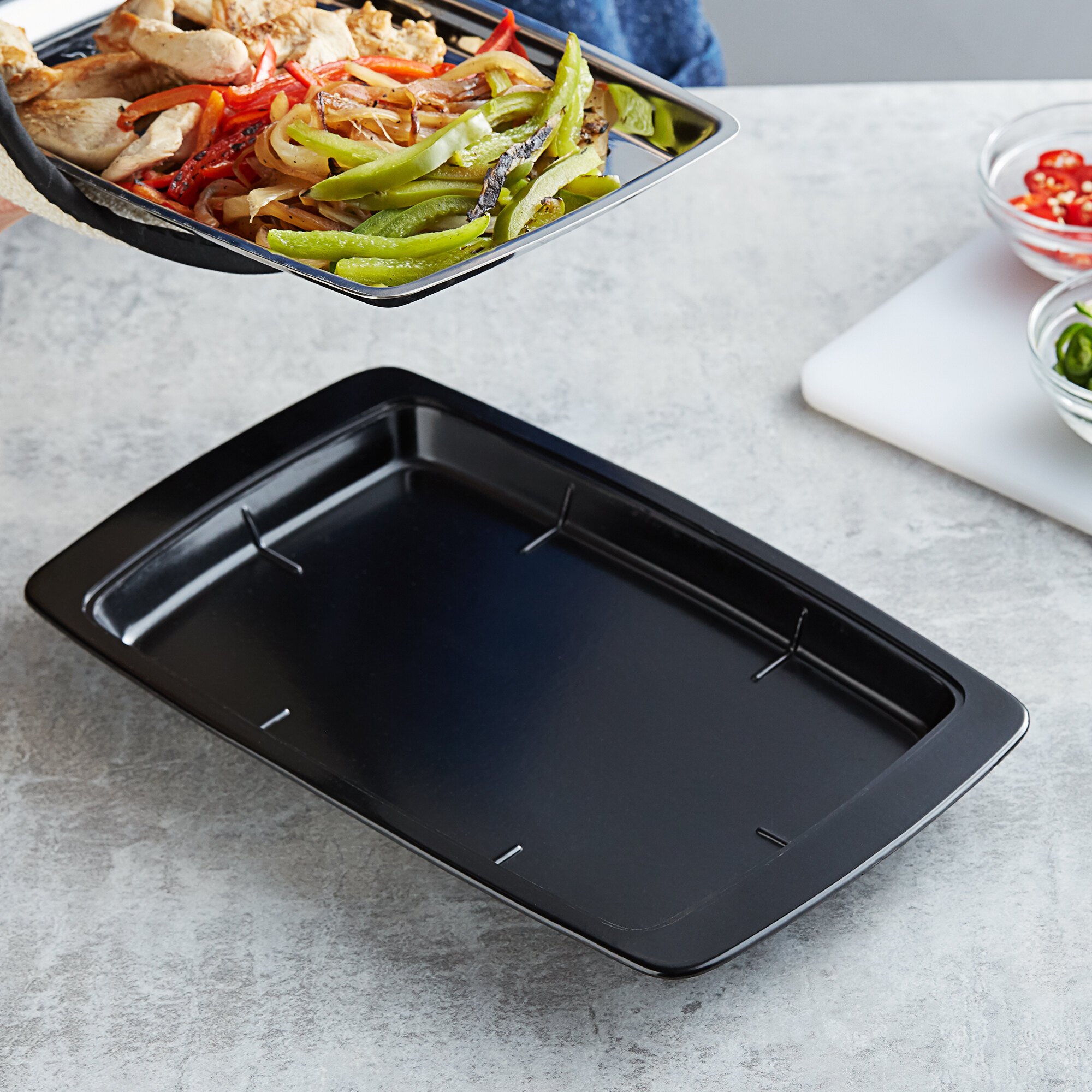 Choice 8" x 13" Rectangular Black Bakelite Thermal Underliner