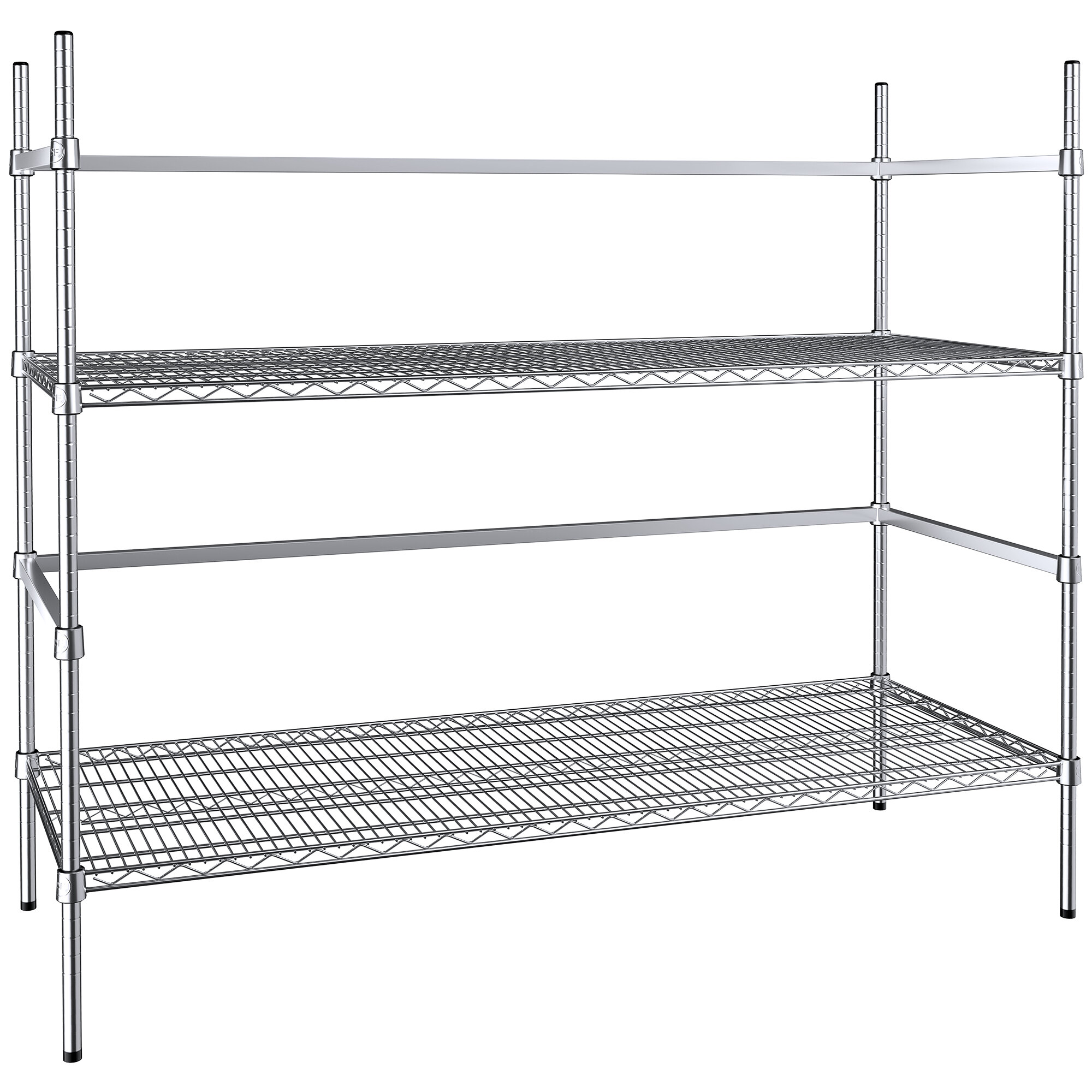 Regency 20-Bottle Chrome 5 Gallon Water Bottle Rack - 24" x 60" x 54 ...