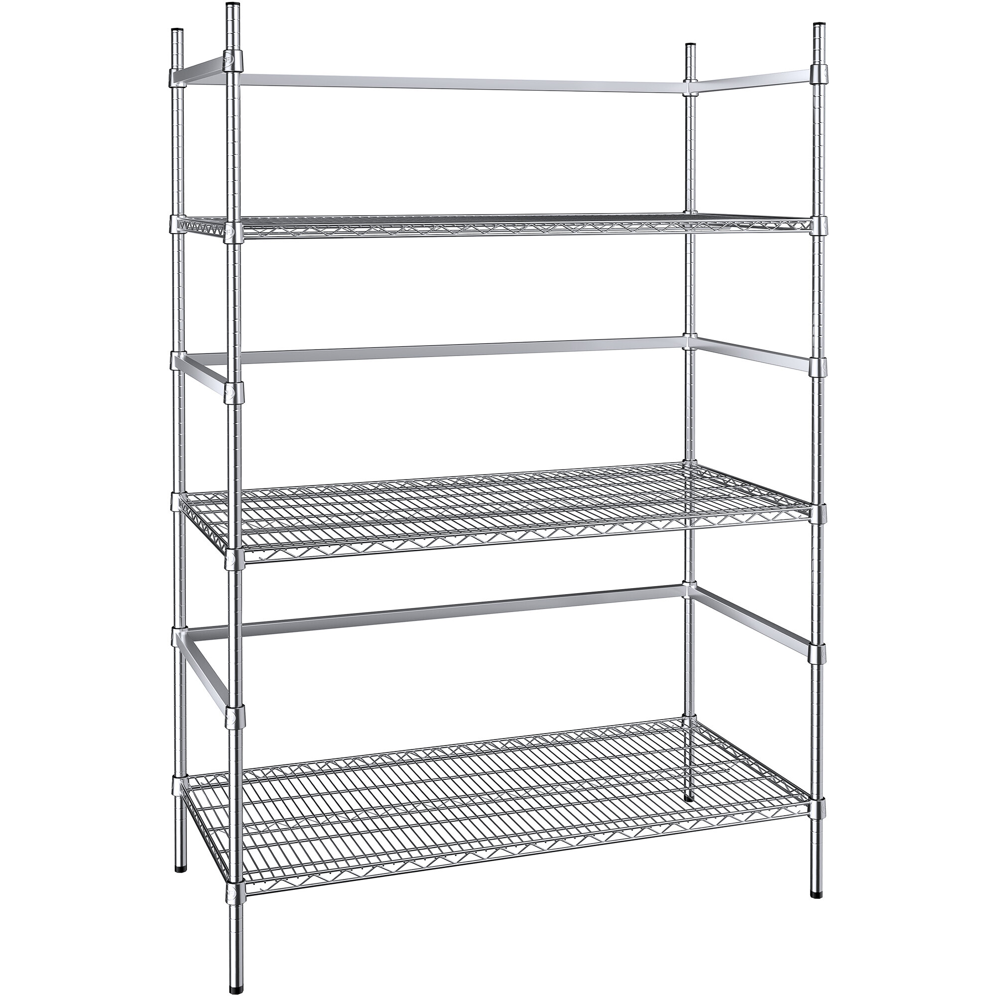 Regency 24-Bottle Chrome 5 Gallon Water Bottle Rack - 24" x 48" x 74 ...