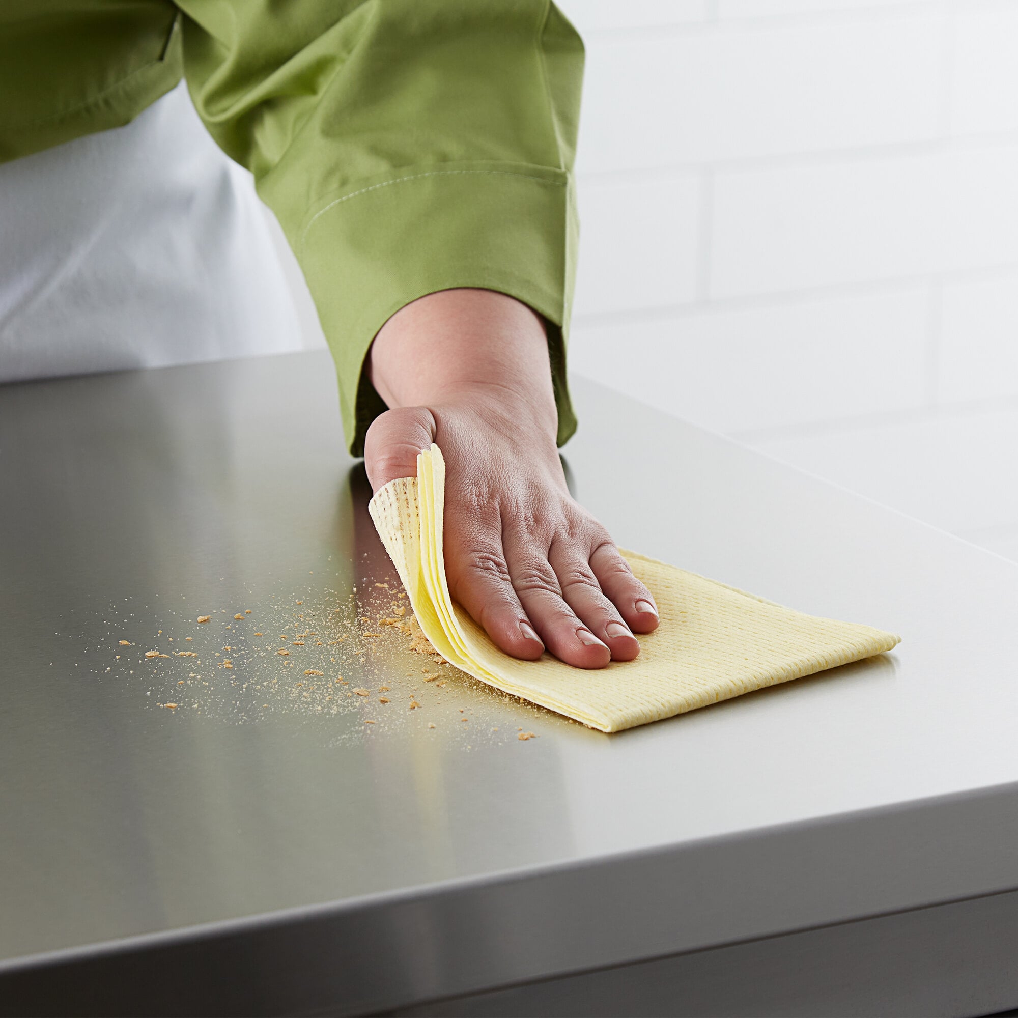 ChoiceHD 13 1/2" x 21" Crumb Snatcher Yellow Medium-Duty Foodservice ...