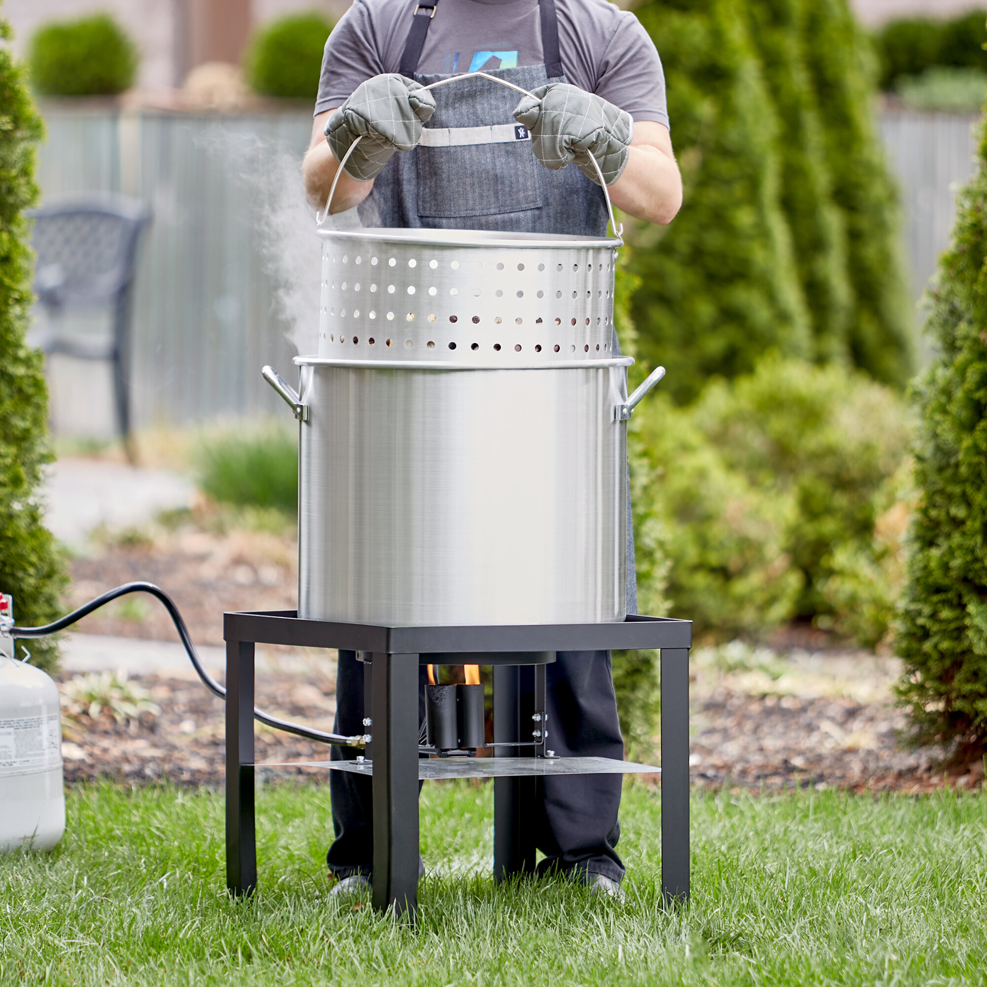 Backyard Pro 80 Qt. Aluminum Outdoor Seafood Boiler / Steamer Kit ...