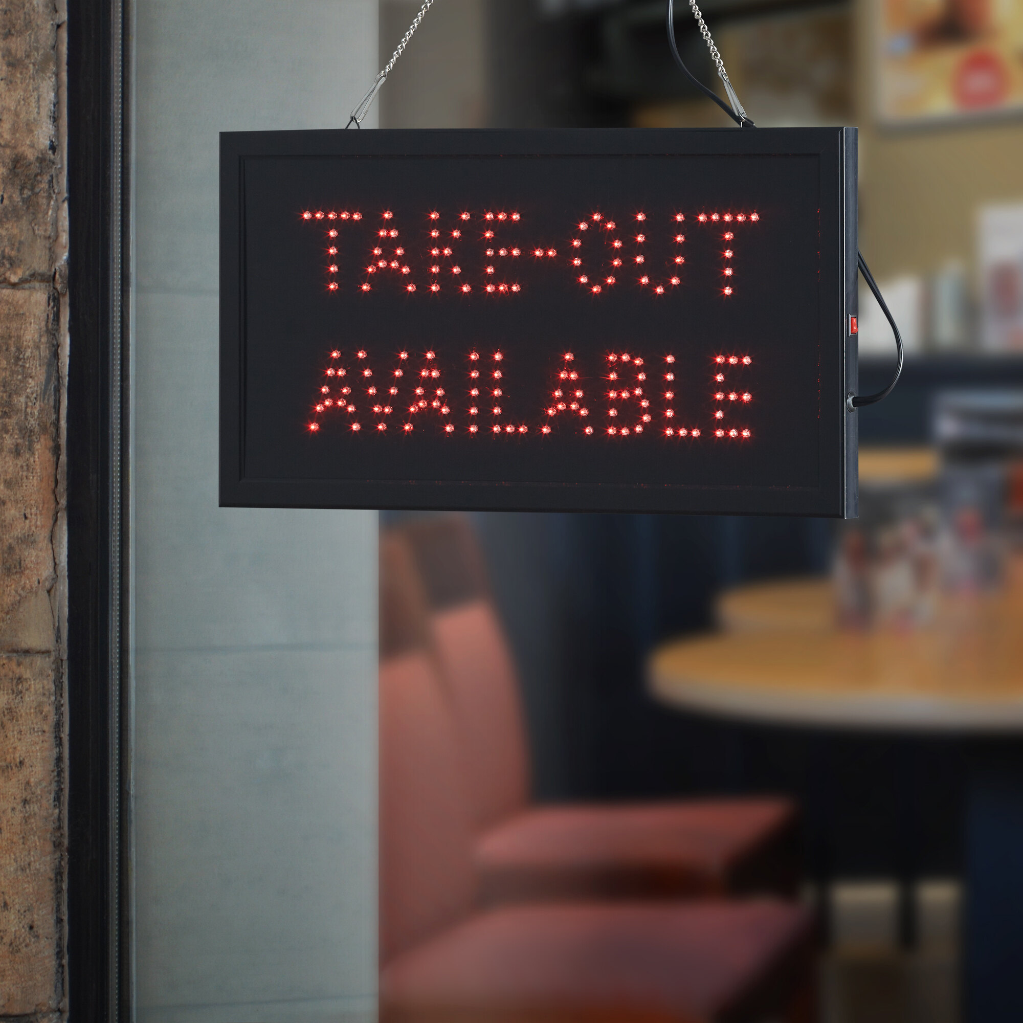 Take-Out Available Sign: LED with Two Display Modes