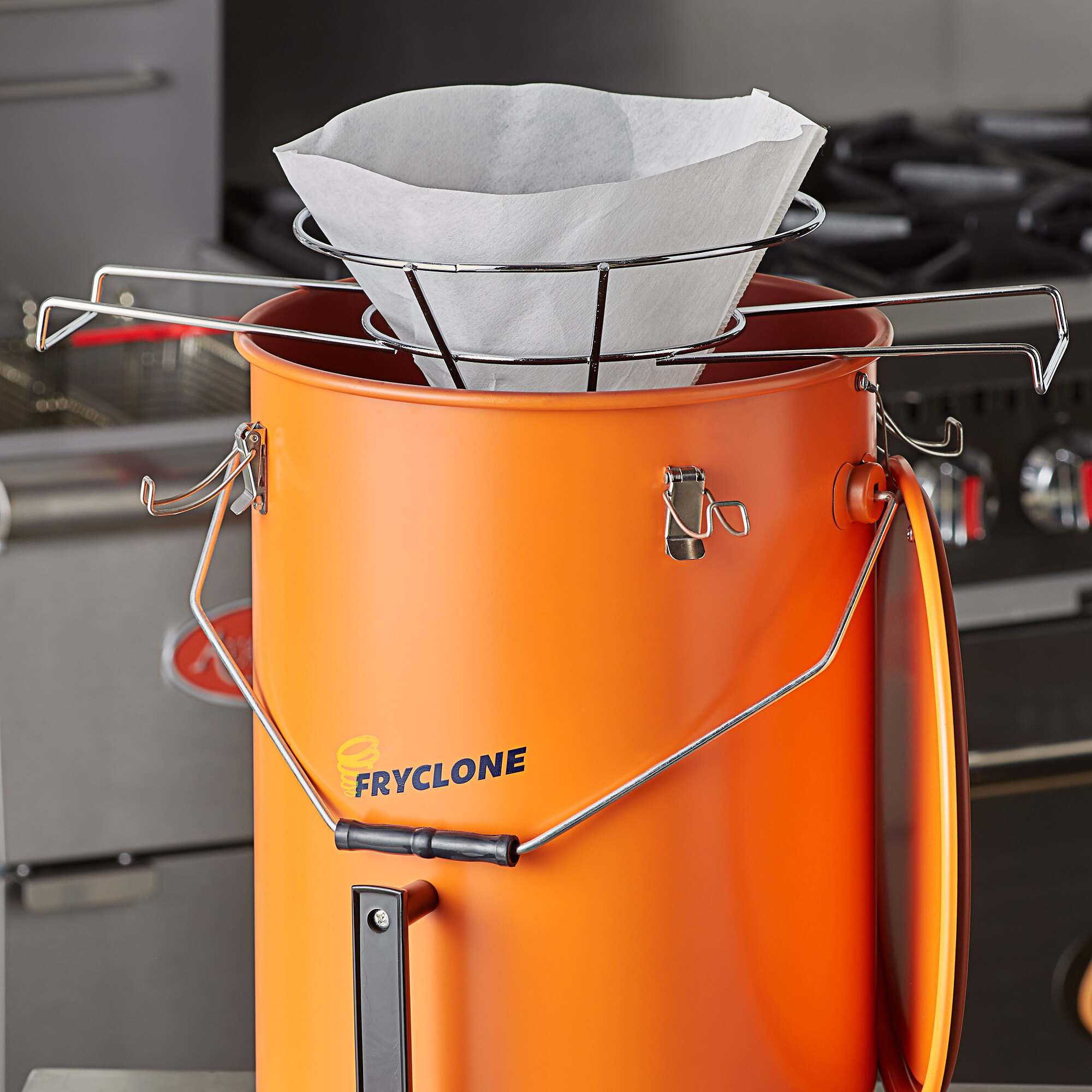 Fryclone 6 Gallon Orange Utility Oil Pail