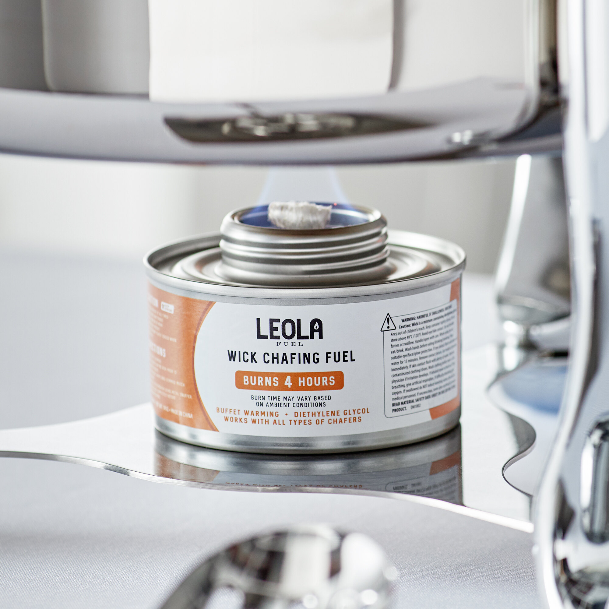 Leola Fuel Premium 4 Hour Wick Chafing Dish Fuel with Safety Twist Cap ...