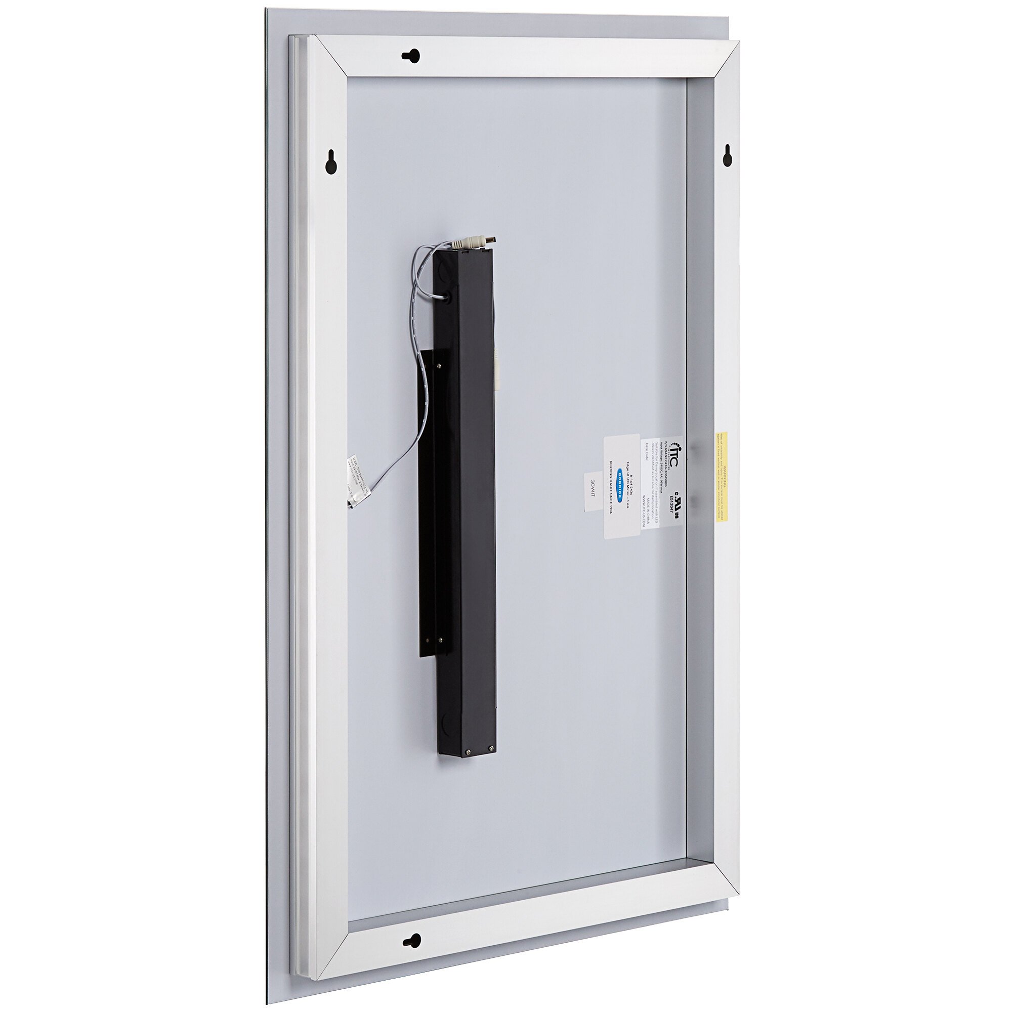 Bobrick B-164 24" x 36" Reversible LED Backlit Surface Mounted Mirror