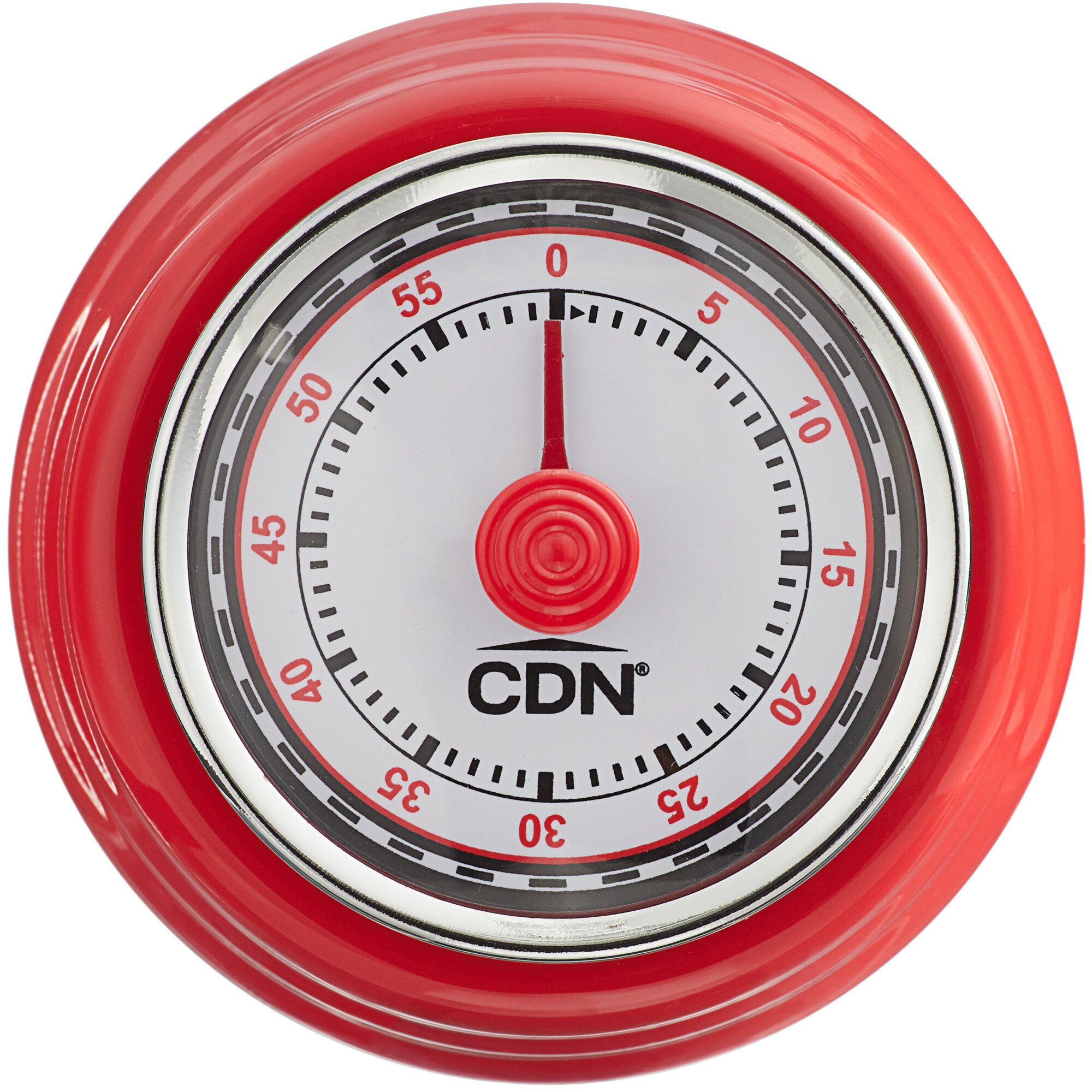 CDN MT4-R Red Compact Mechanical 60 Minute Kitchen Timer