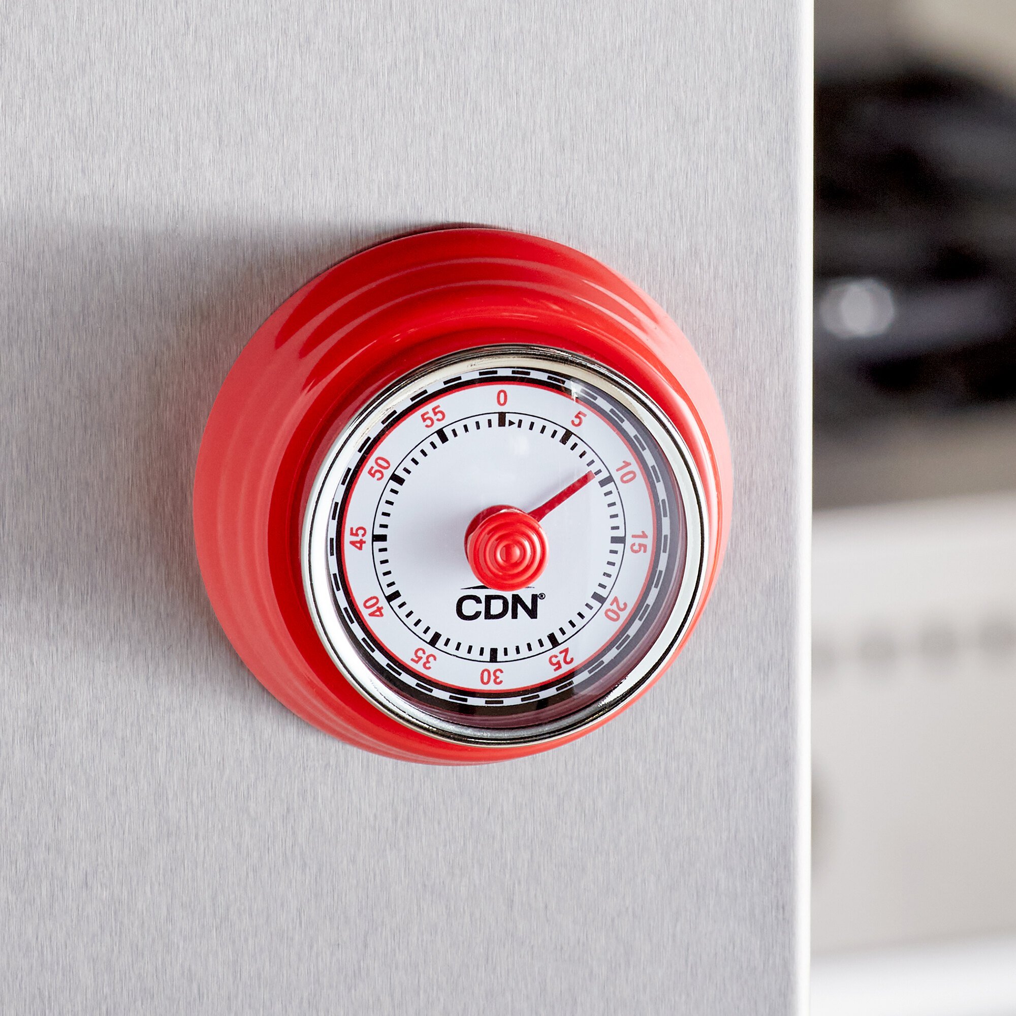 CDN MT4-R Red Compact Mechanical 60 Minute Kitchen Timer