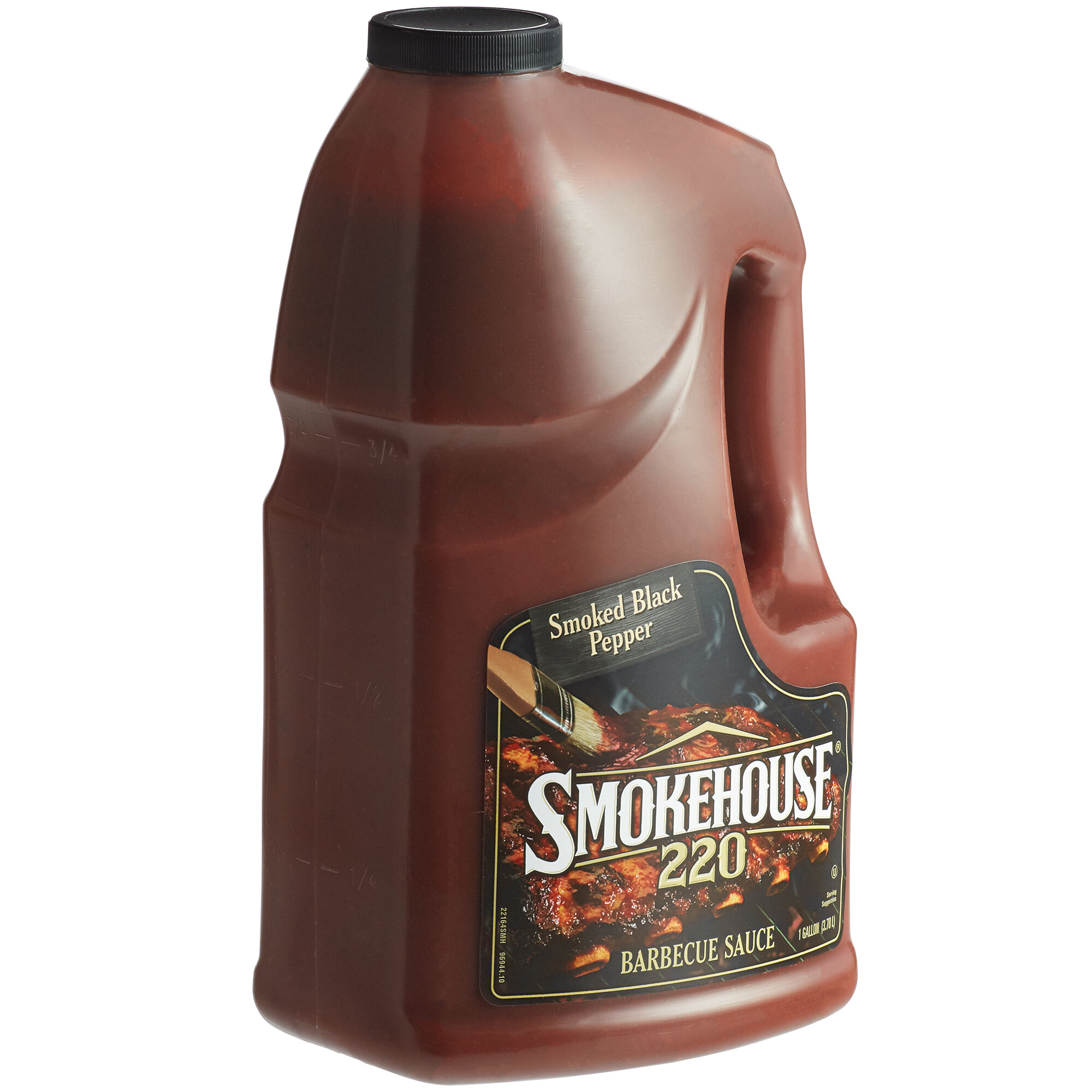 Smokehouse 220 1 Gallon Smoked Black Pepper Barbecue Sauce - 2/Case