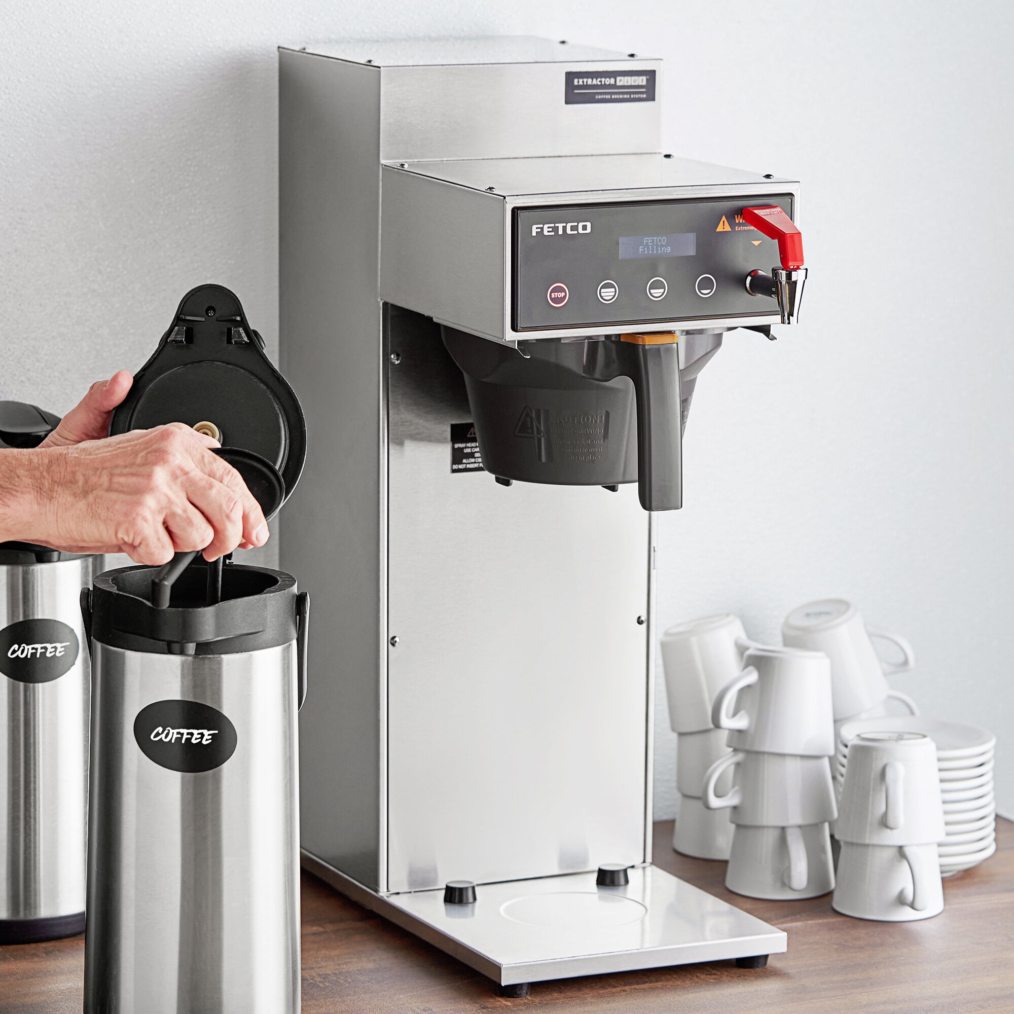 Fetco CBS-1221 Automatic Airpot Brewer with Large Plastic Brew Basket ...