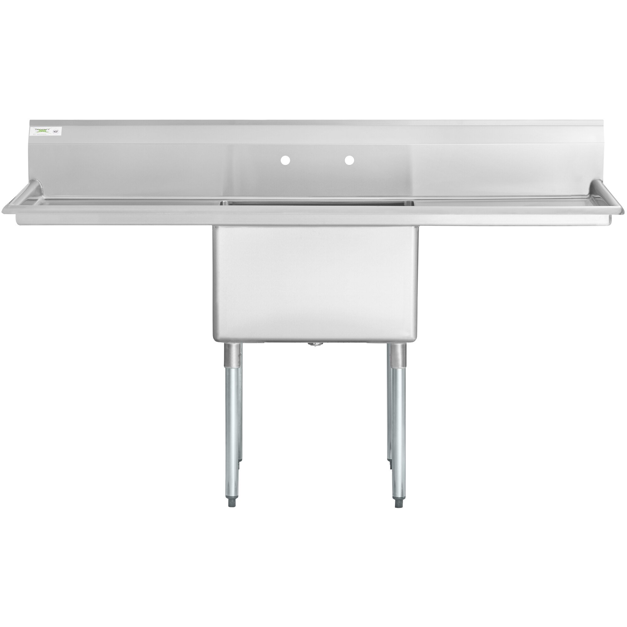 Regency 72" 16 Gauge Stainless Steel One Compartment Commercial Sink ...