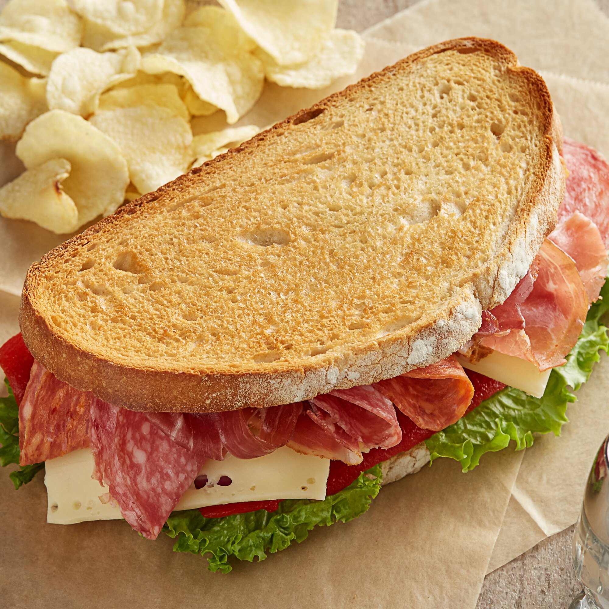 Amoroso's 22 oz. Sliced Rustic Pane Italiano - 12/Case