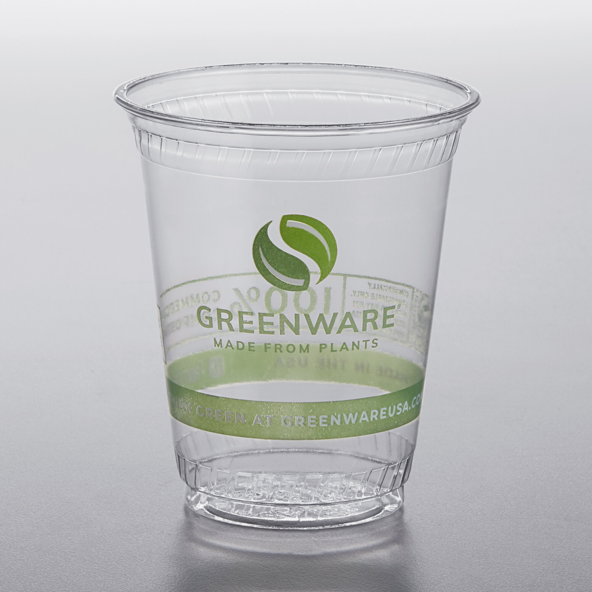 Fabri-Kal GC7 Greenware 7 oz. Compostable Printed Plastic Cold Cup ...