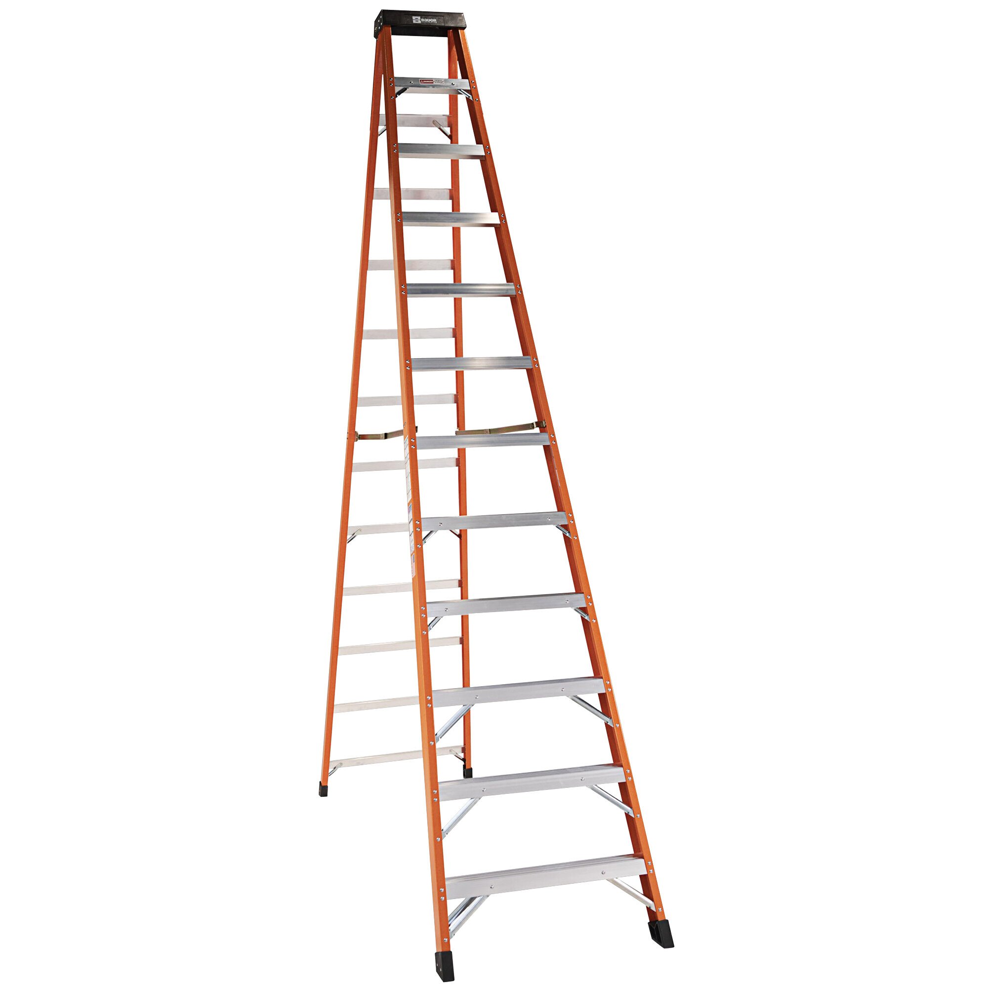 Bauer Corporation 30412 304 Series Type 1A 12' Safety Orange Fiberglass ...