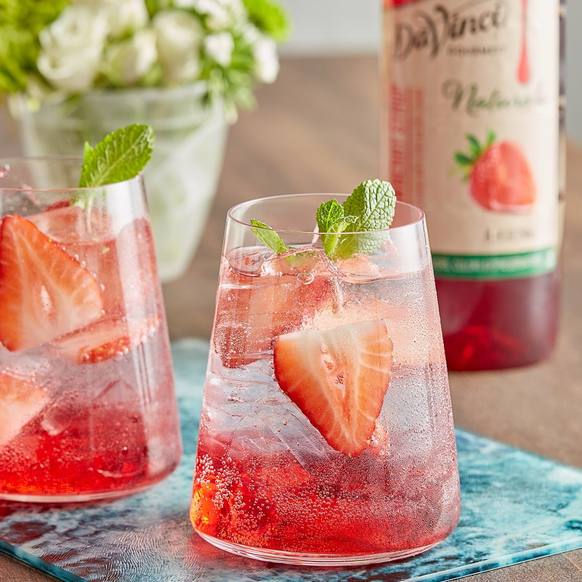 DaVinci Gourmet 750 mL All-Natural Strawberry Flavoring / Fruit Syrup