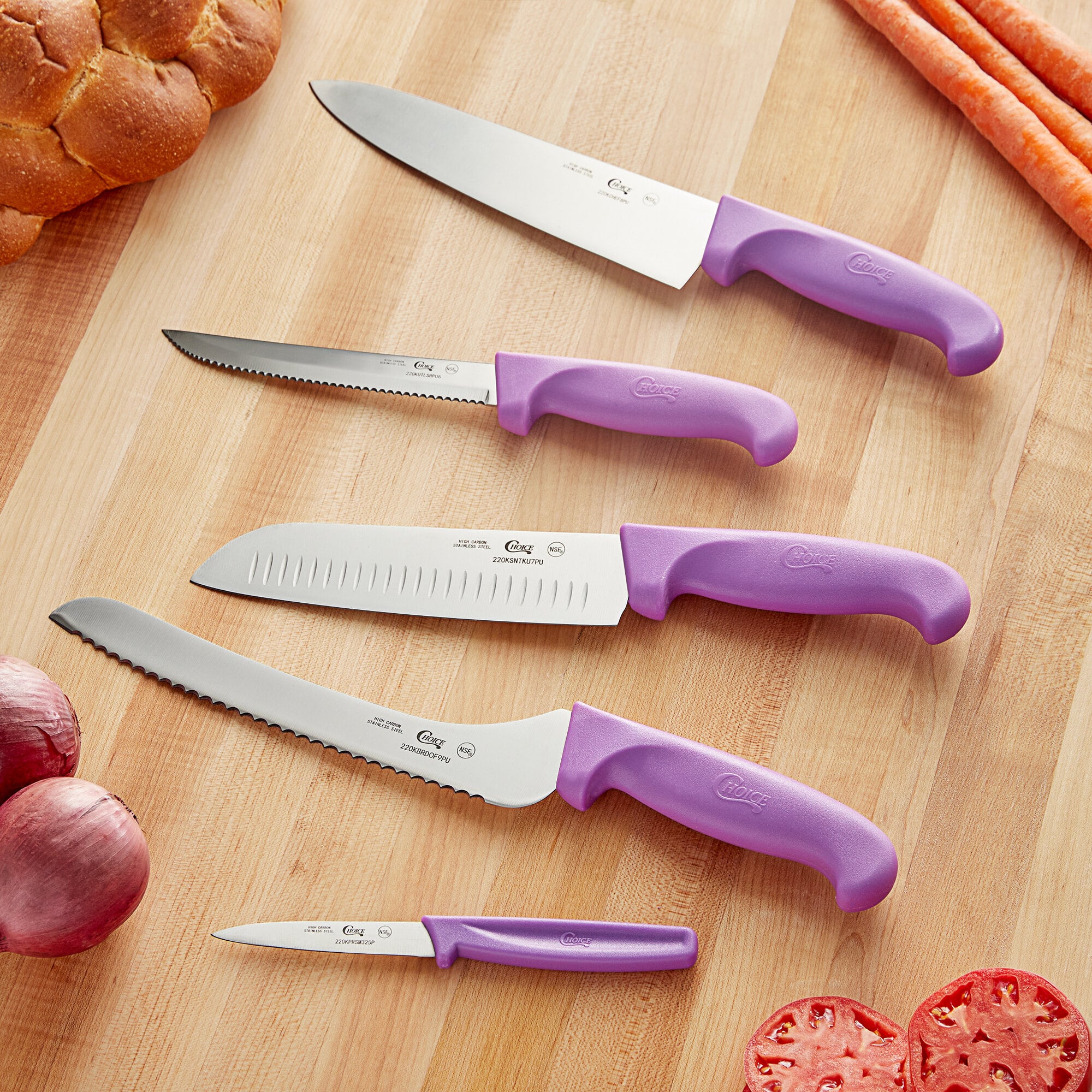 Choice 5-Piece Knife Set with Purple Handles