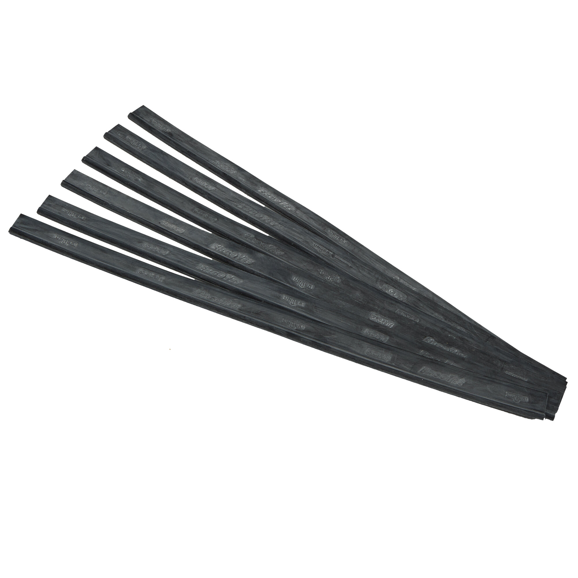 Unger RT350 ErgoTec 14" Soft Rubber Replacement Squeegee Blade - 12/Pack