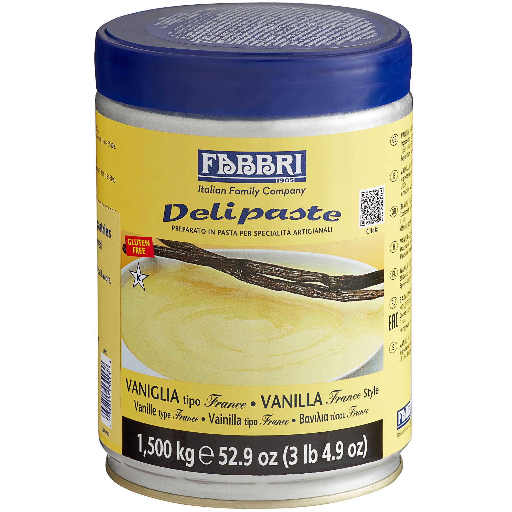 Fabbri Delipaste 1.5 kg French Vanilla Flavoring Paste