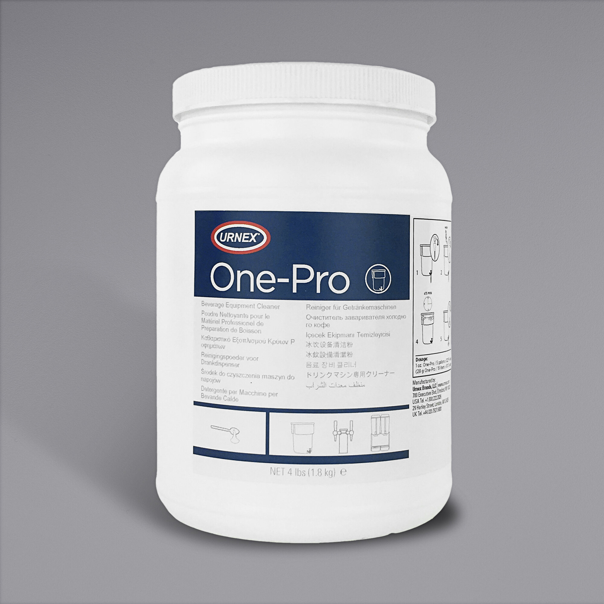 Urnex 15-FCC-UX04-06 One-Pro 64 oz. Beverage Equipment Cleaning Powder