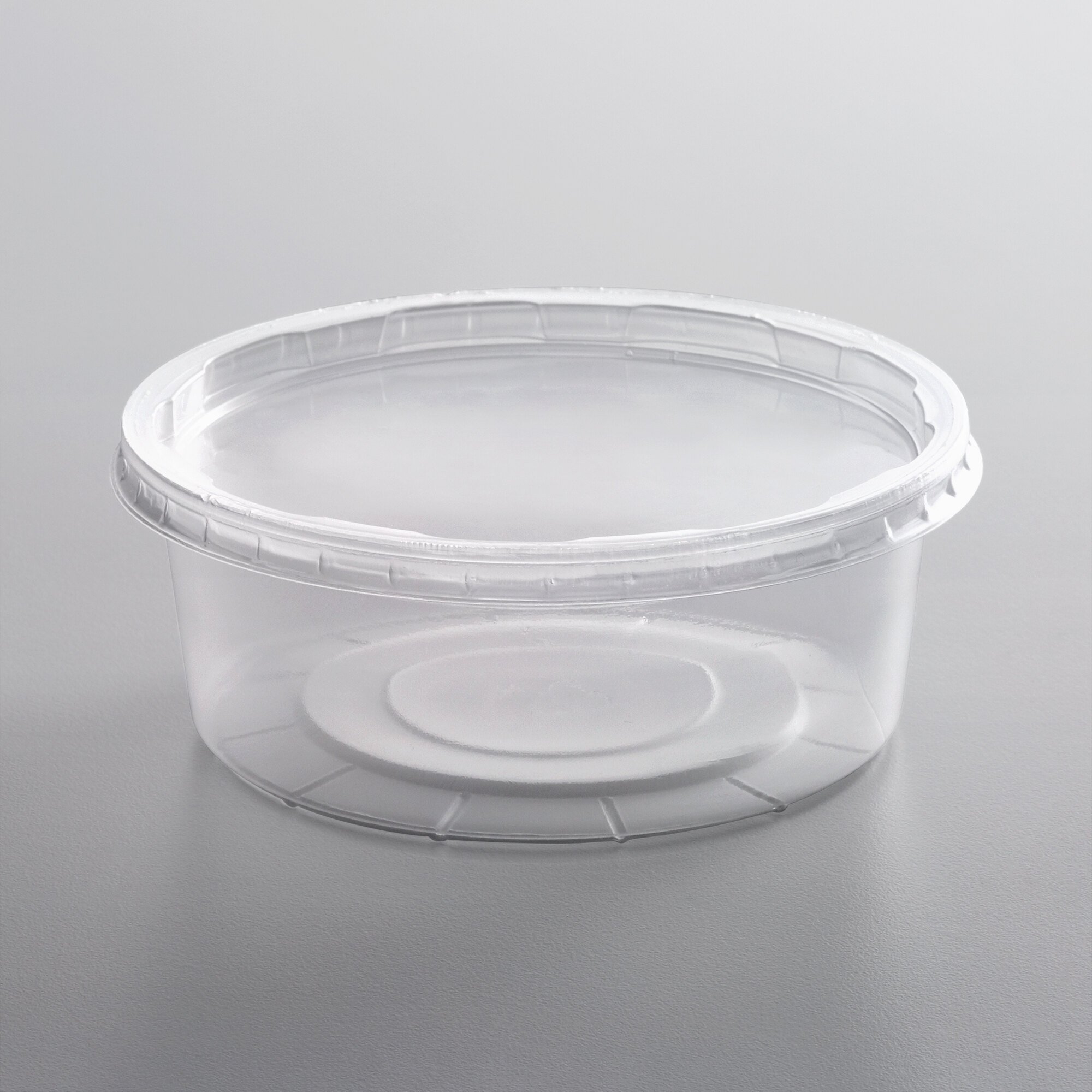 Choice 8 oz. Microwavable Contact Translucent Round Deli Container and ...