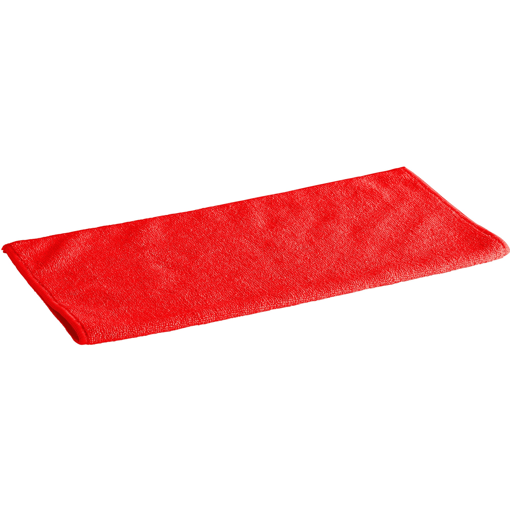 Lavex Janitorial 16" x 16" Red Microfiber Cleaning Cloth - 12/Pack
