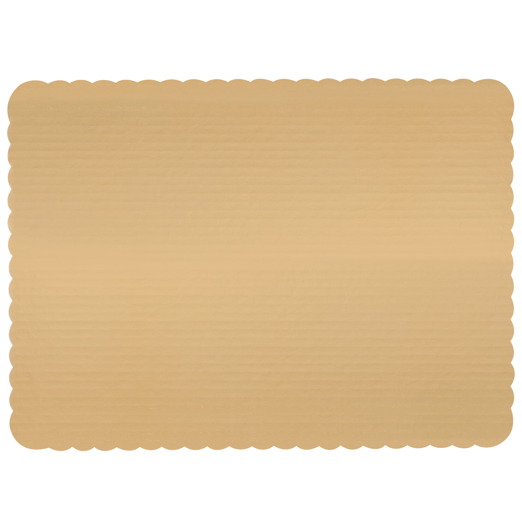 18 3/4" x 13 3/4" Gold Laminated Rectangular Corrugated 1/2 Sheet Cake ...