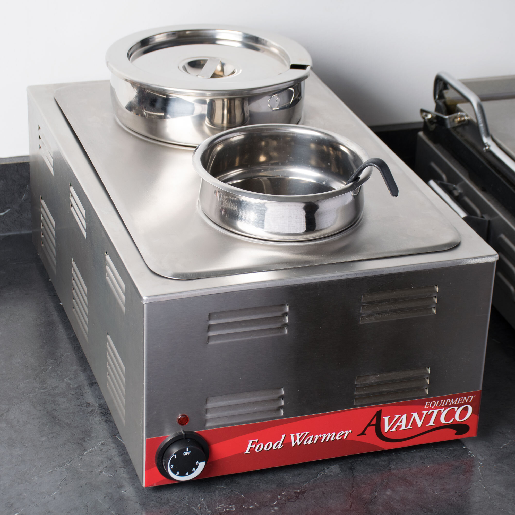 Avantco 2 Hole Steam Table Adapter Plate with 6 3/8" and 8 3/8" Holes ...