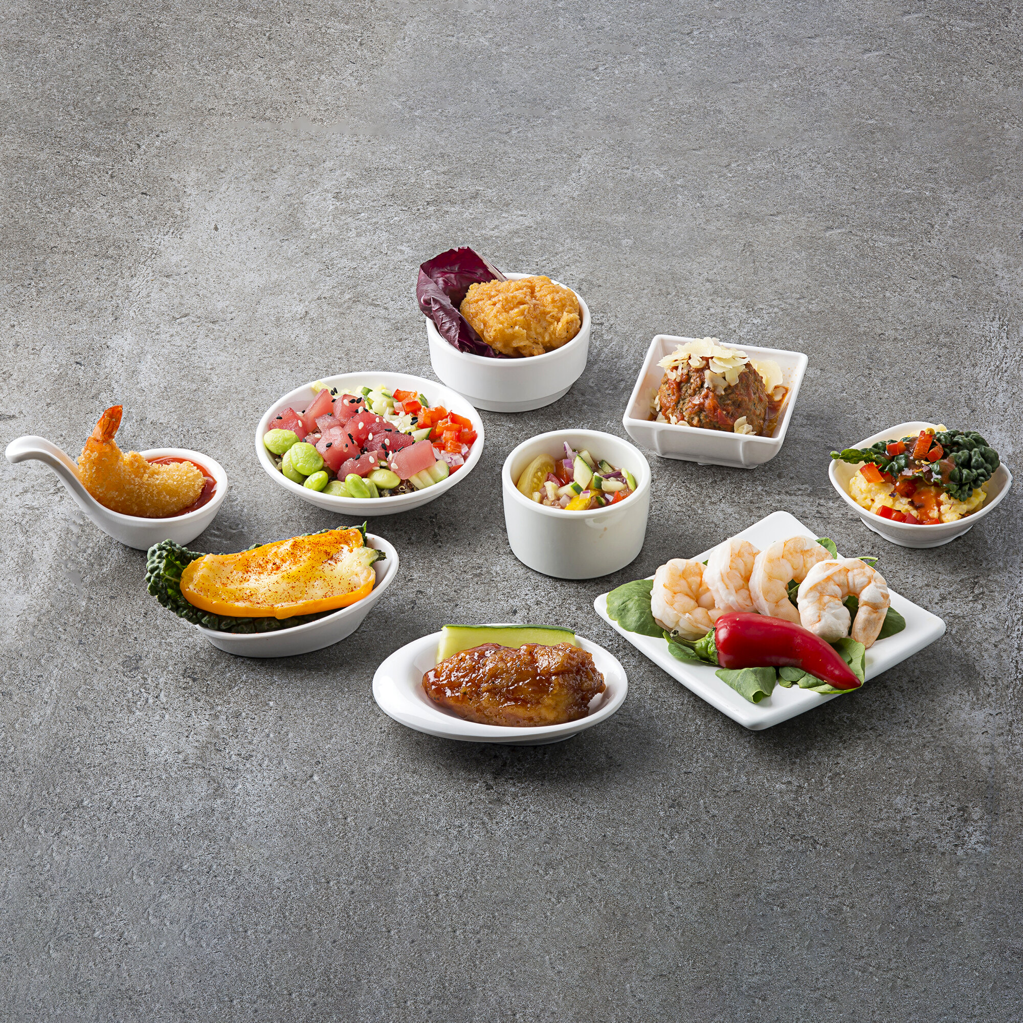 Tablecraft 10311W 4" Round White Mini Melamine Plate