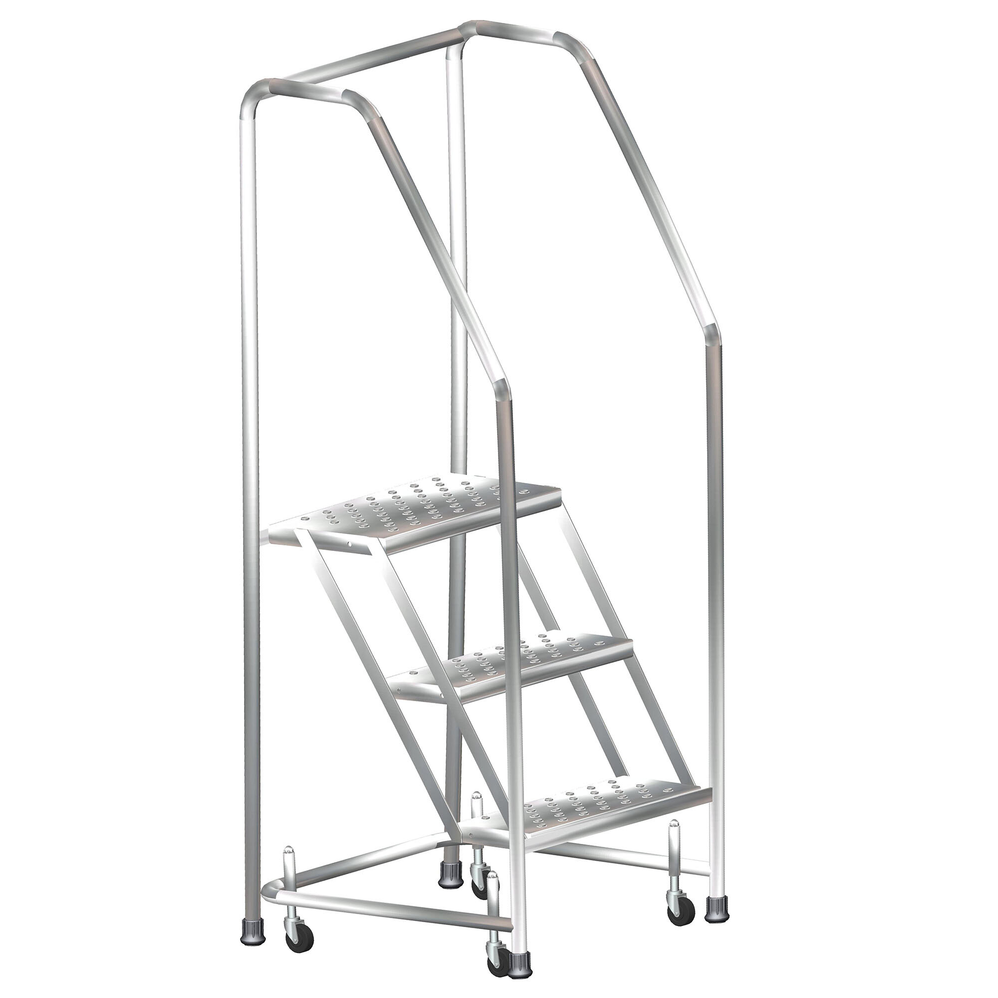 Ballymore SS230 2-Step Stainless Steel Rolling Step Stool with Spring ...