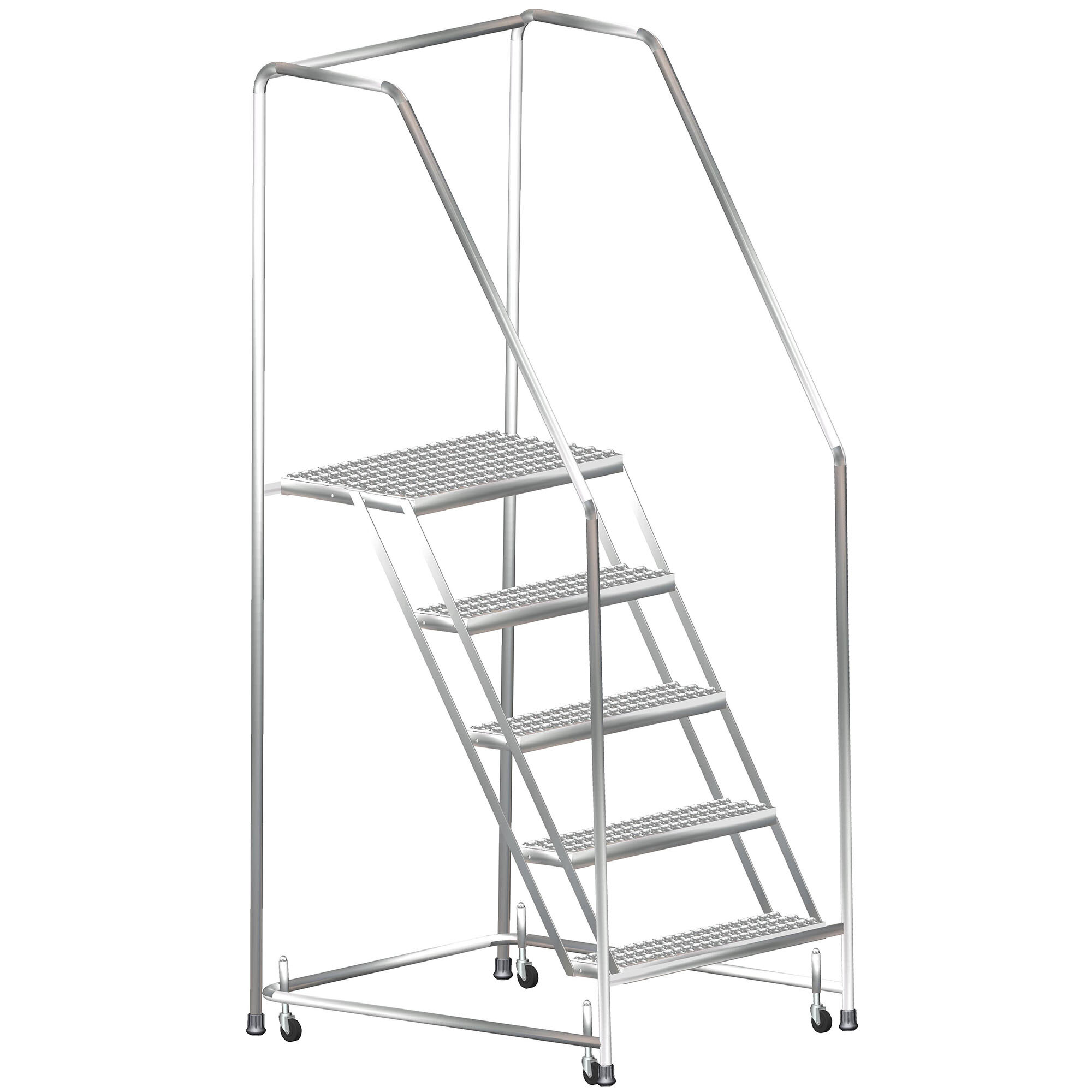 Ballymore SS630 6-Step Stainless Steel Rolling Ladder with Spring ...