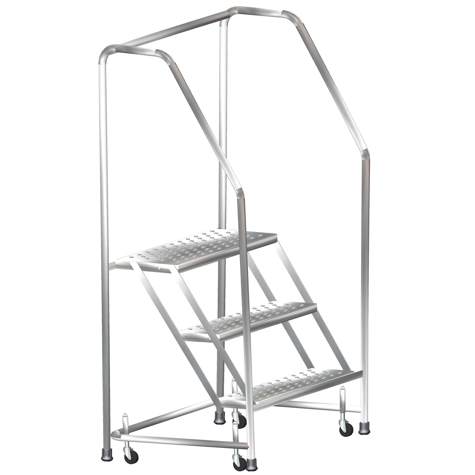 Ballymore SS330 3-Step Stainless Steel Rolling Step Stool with Spring ...