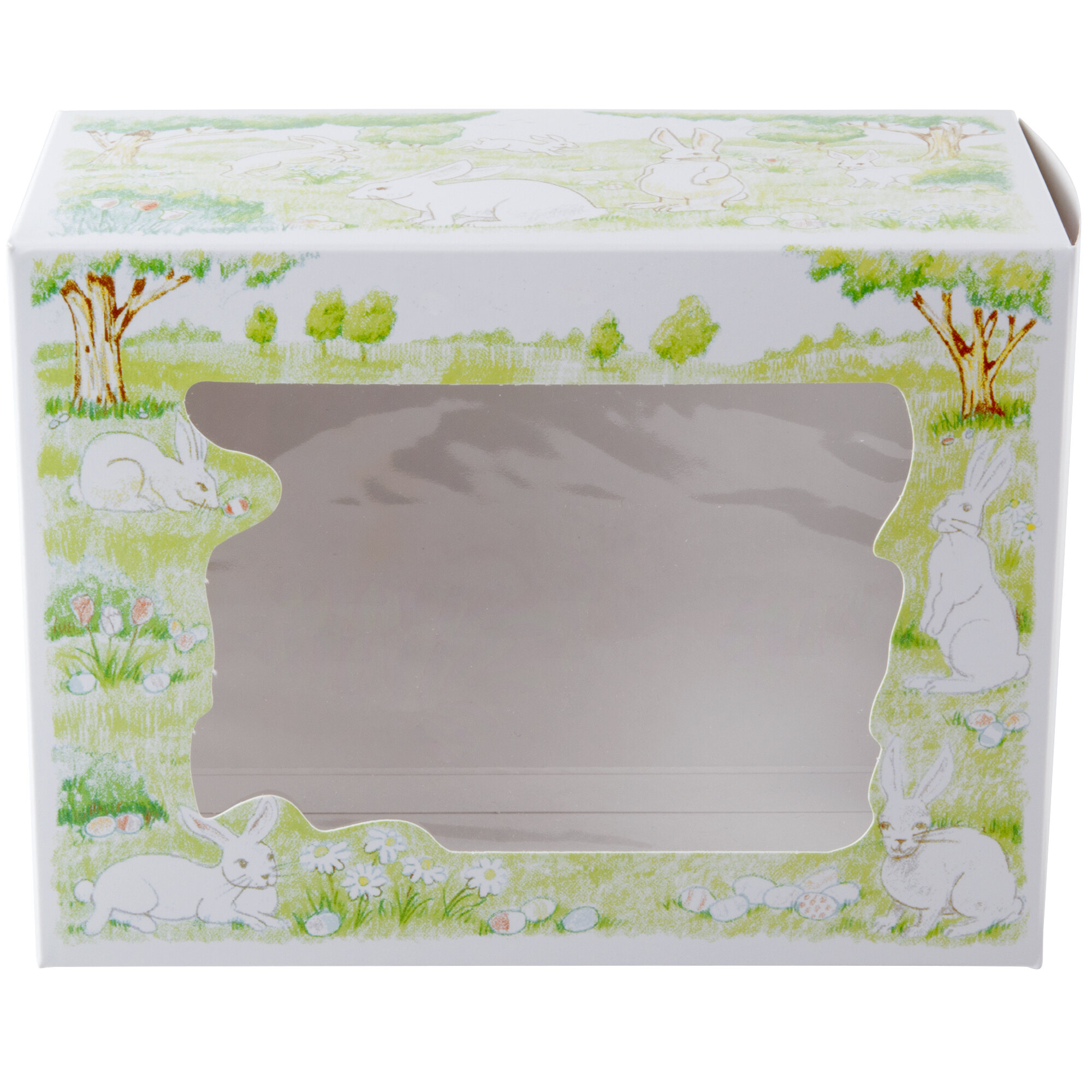 7 1/2" x 5" x 10" Window Bakery Box with Easter Design - 100/Bundle