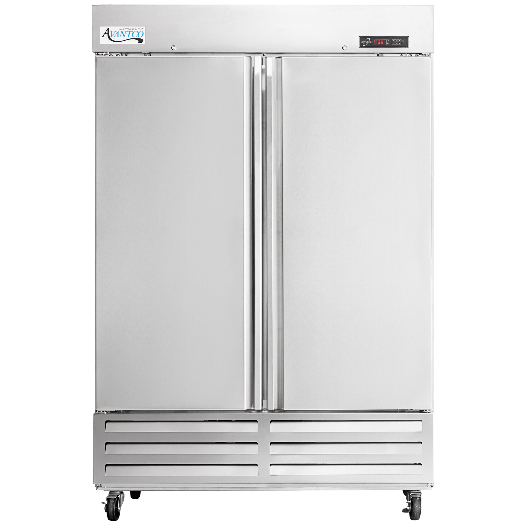 Avantco A Plus AP-49R 55 1/4" Stainless Steel Solid Door Reach-In ...