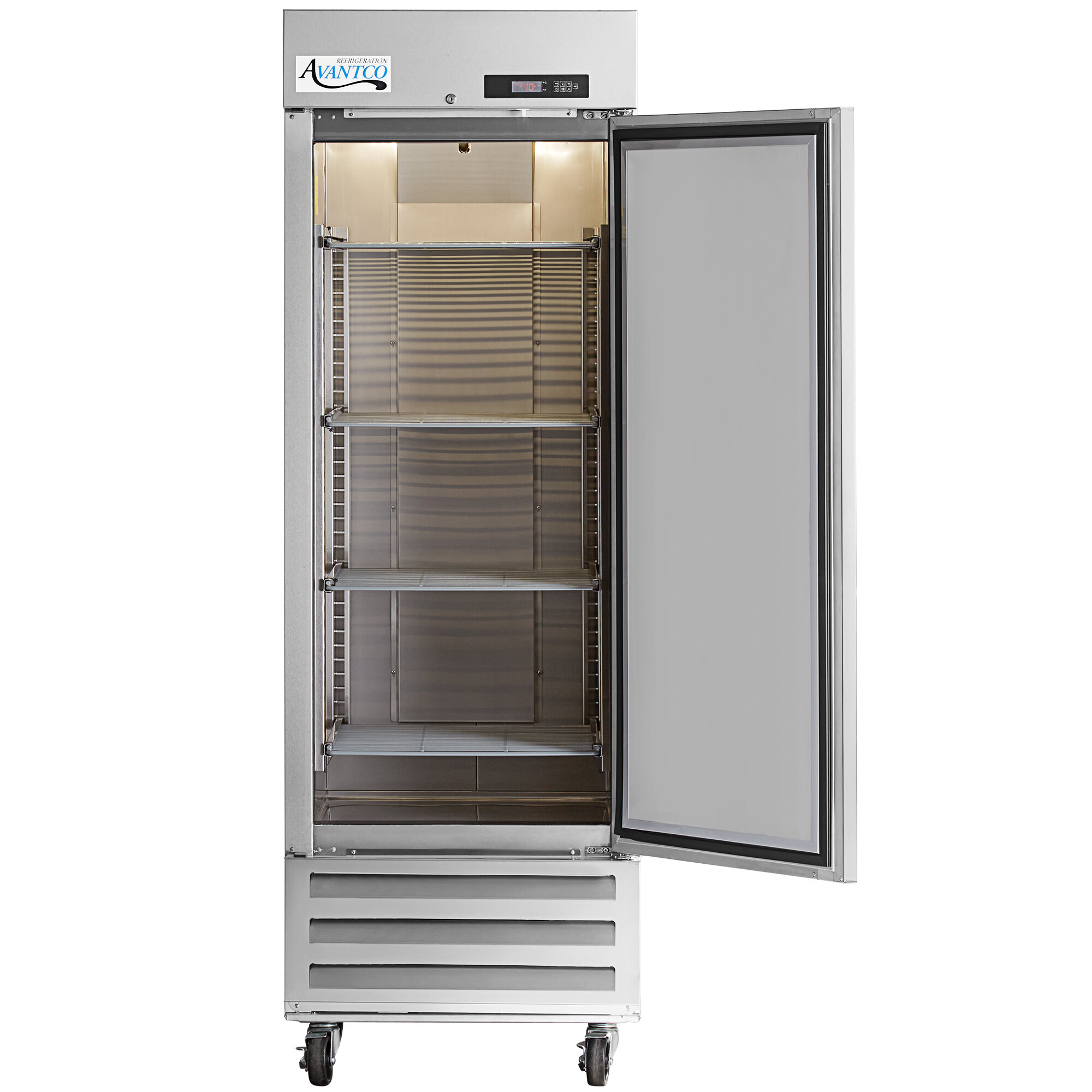 Avantco A Plus AP-23F 27 5/8" Stainless Steel Solid Door Reach-In Freezer