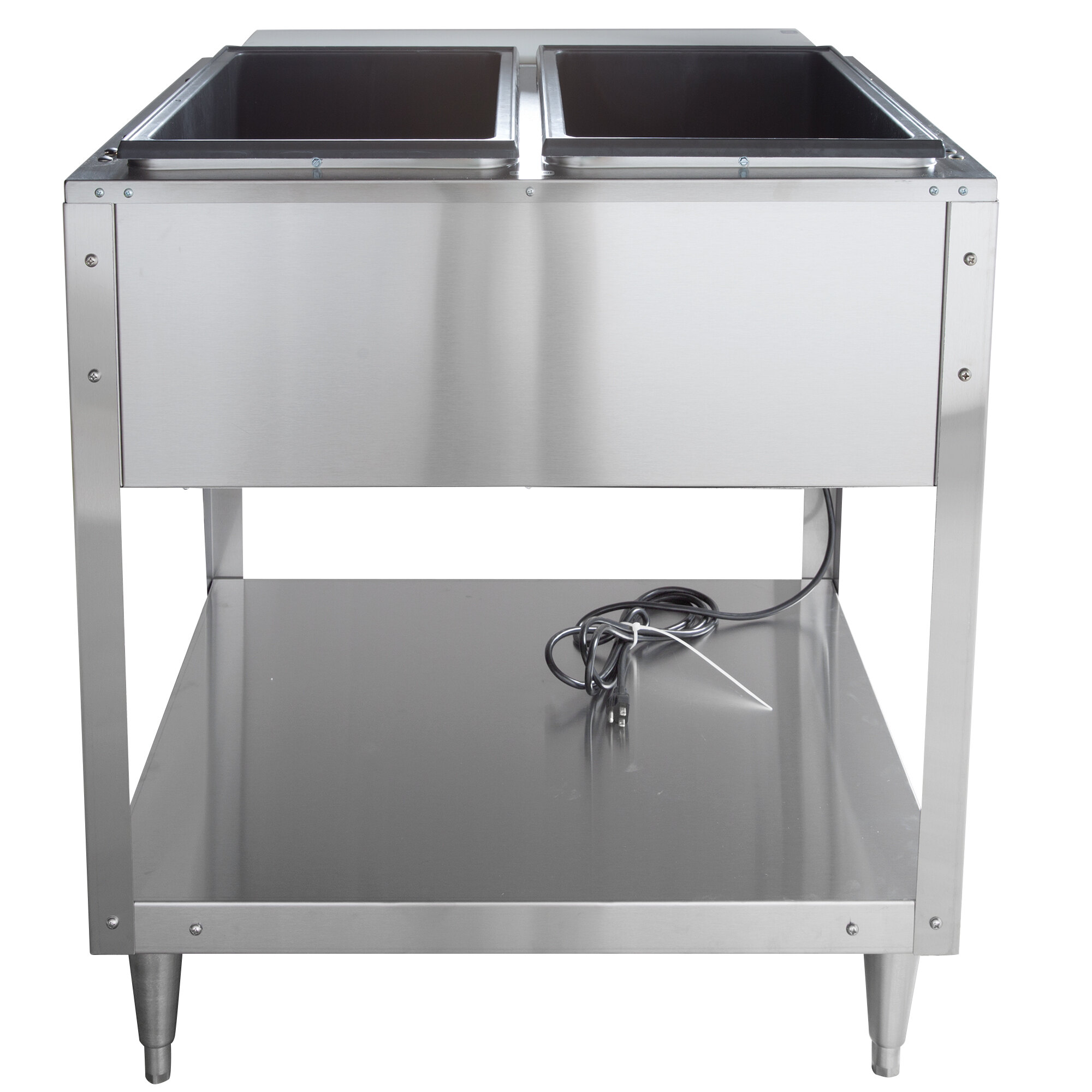 Vollrath 38002 ServeWell Electric Two Pan Hot Food Table 120V - Sealed Well