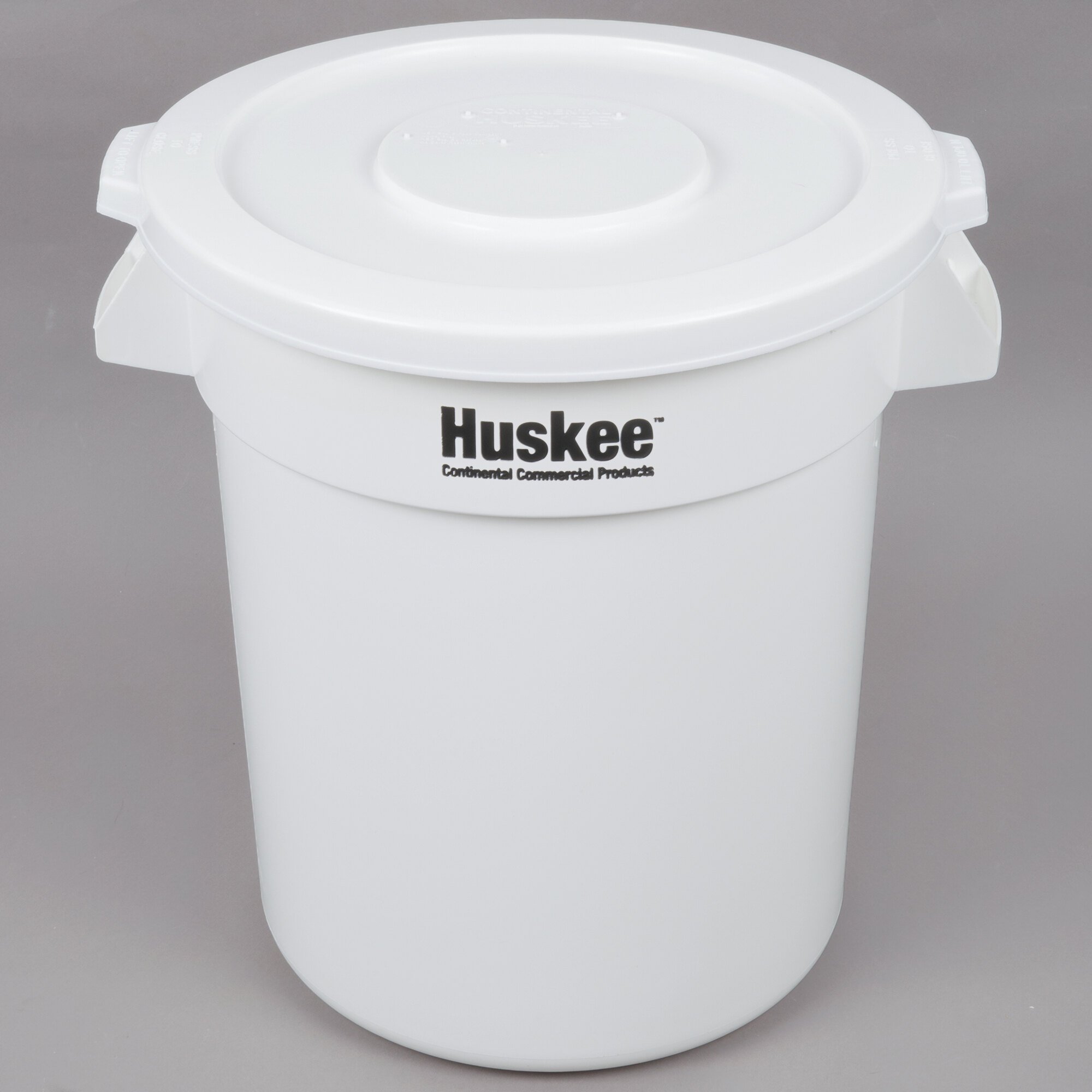 Continental Huskee 20 Gallon / 320 Cup White Round Ingredient Storage ...