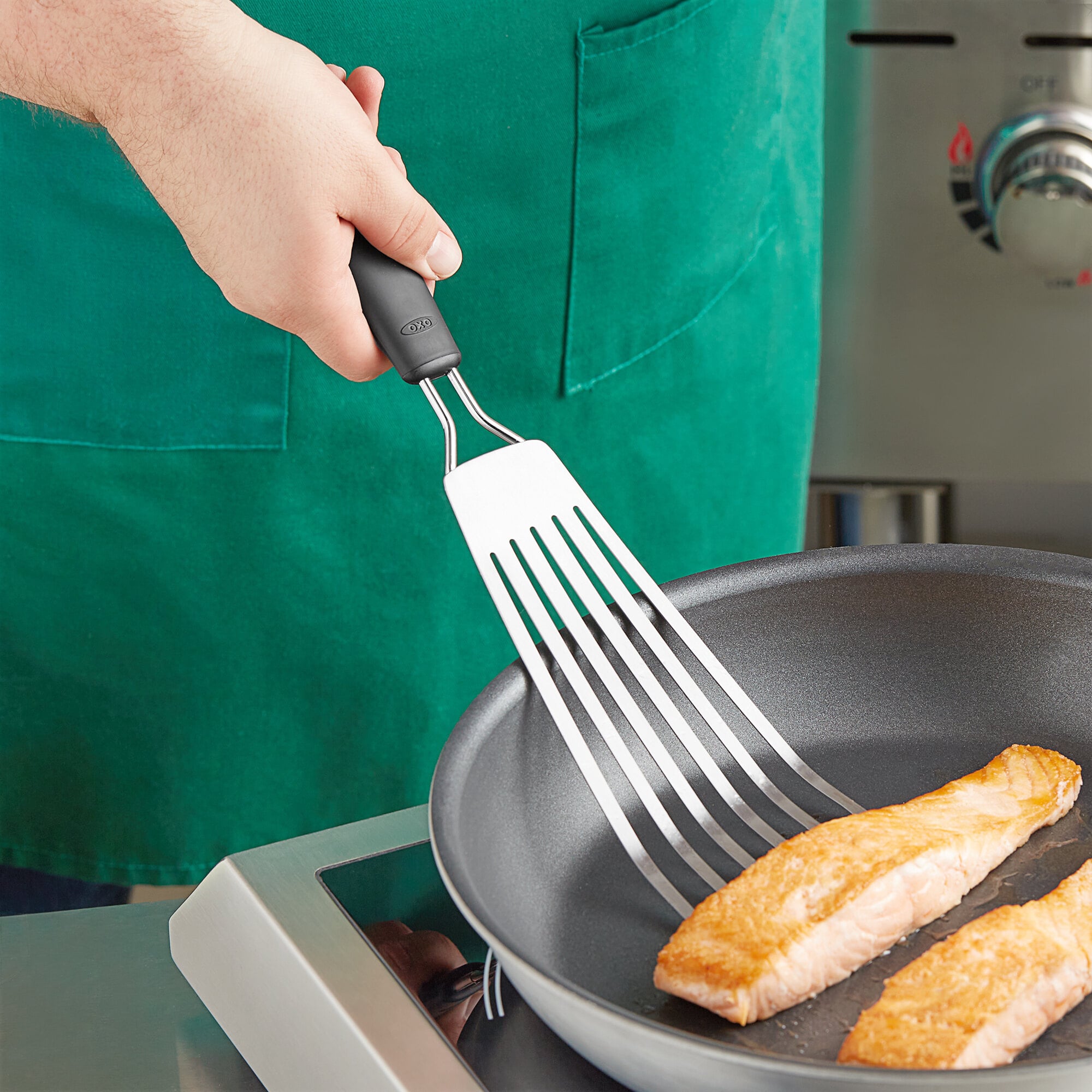 OXO 1130900 Good Grips 7 3/4" x 3 1/2" Fish / Egg Turner / Spatula
