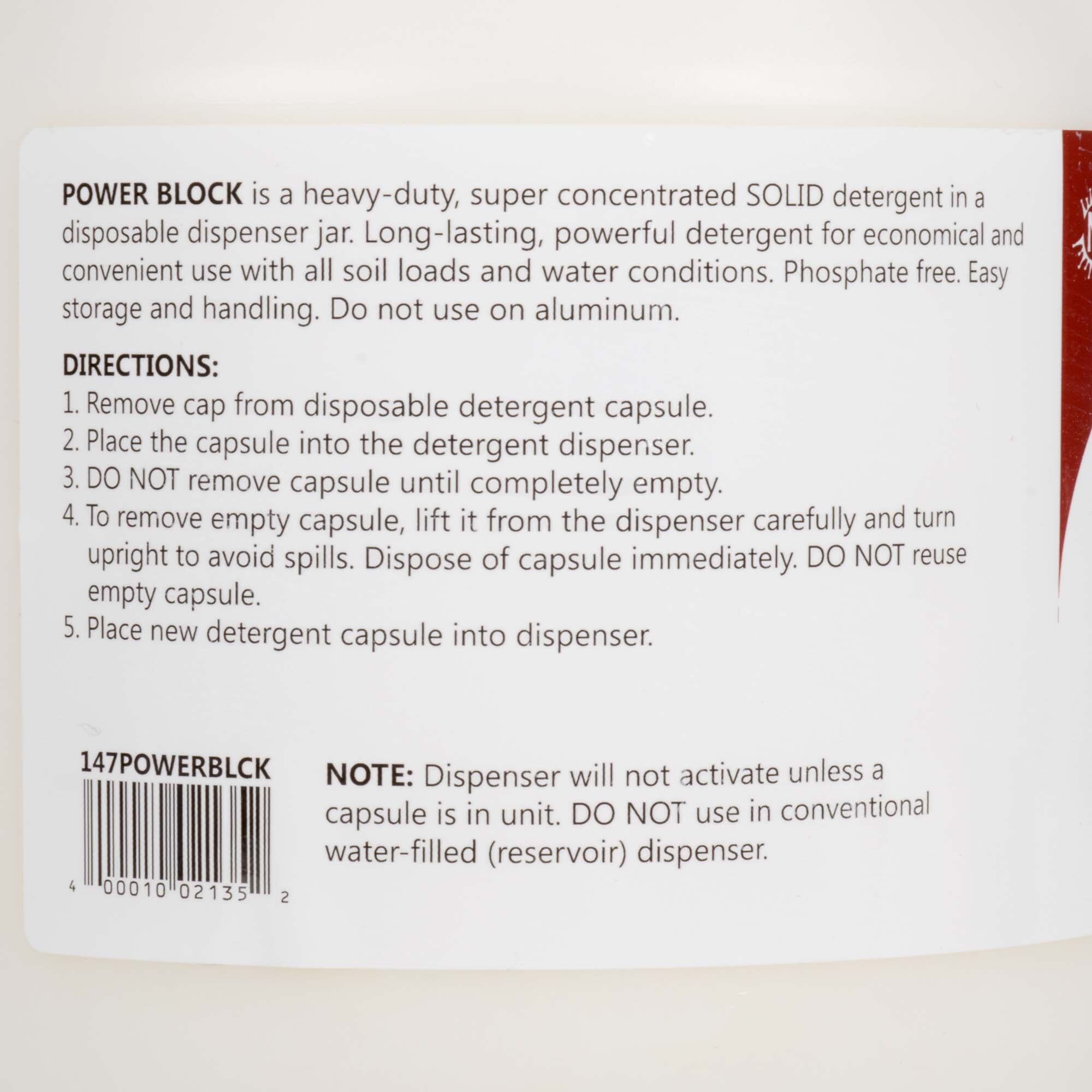 Noble Chemical 8 lb. / 128 oz. Power Block Solid Dish Machine Detergent ...