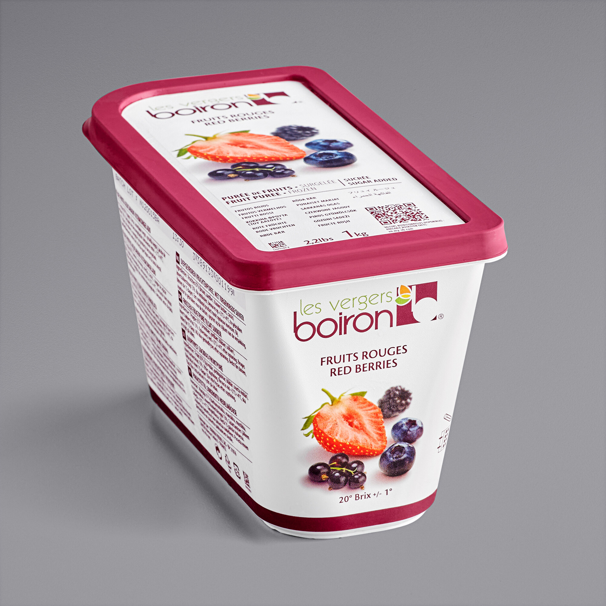 Les Vergers Boiron Red Fruits Puree 2.2 lb. - 6/Case