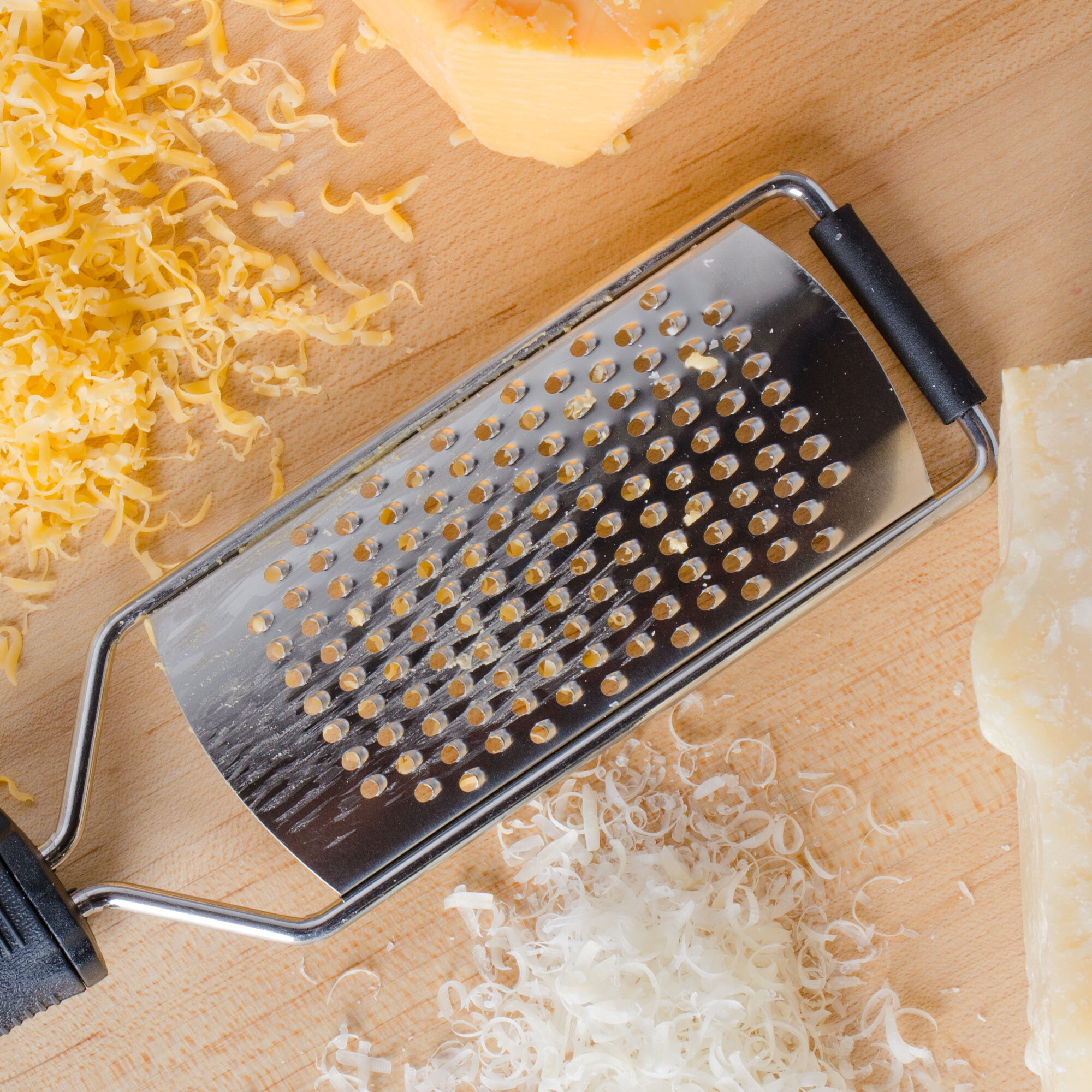 10 1/4" Stainless Steel Fine Grater with Black Handle