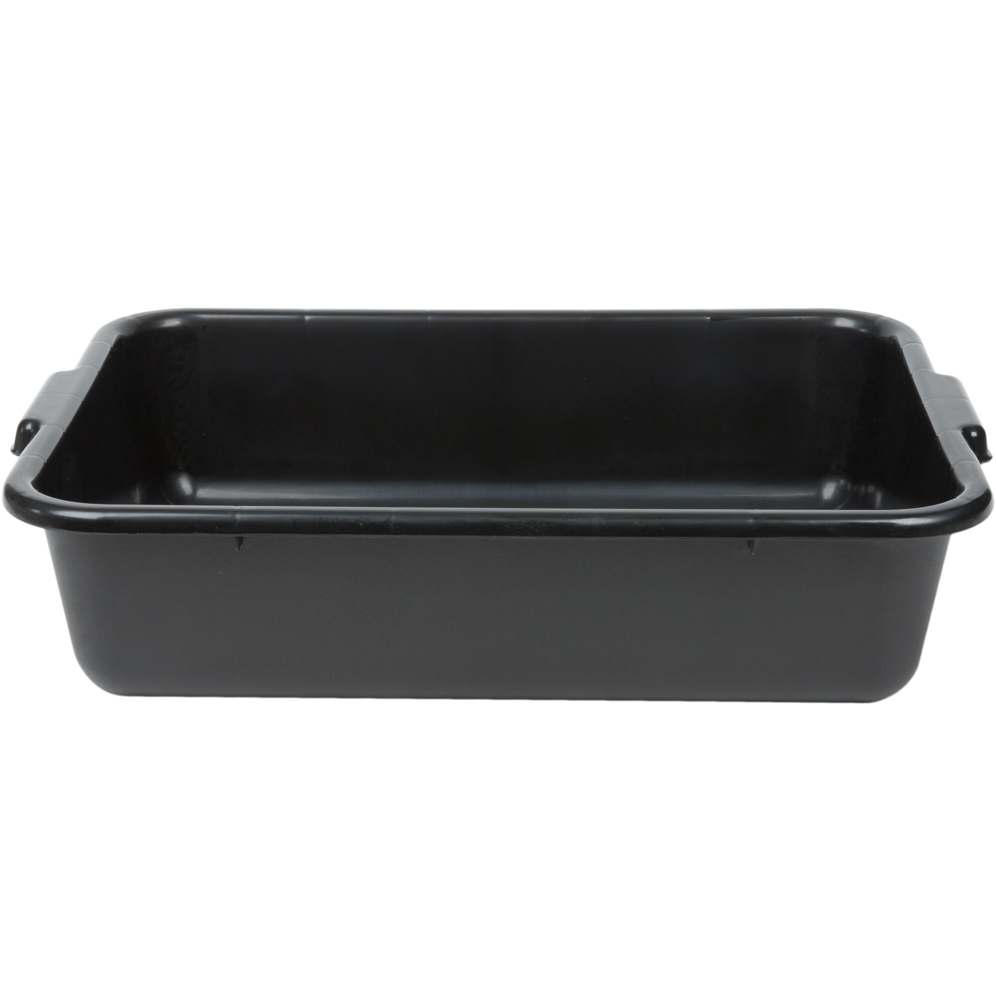 20" x 15" x 5" Black Polyethylene Plastic Bus Tub, Bus Box
