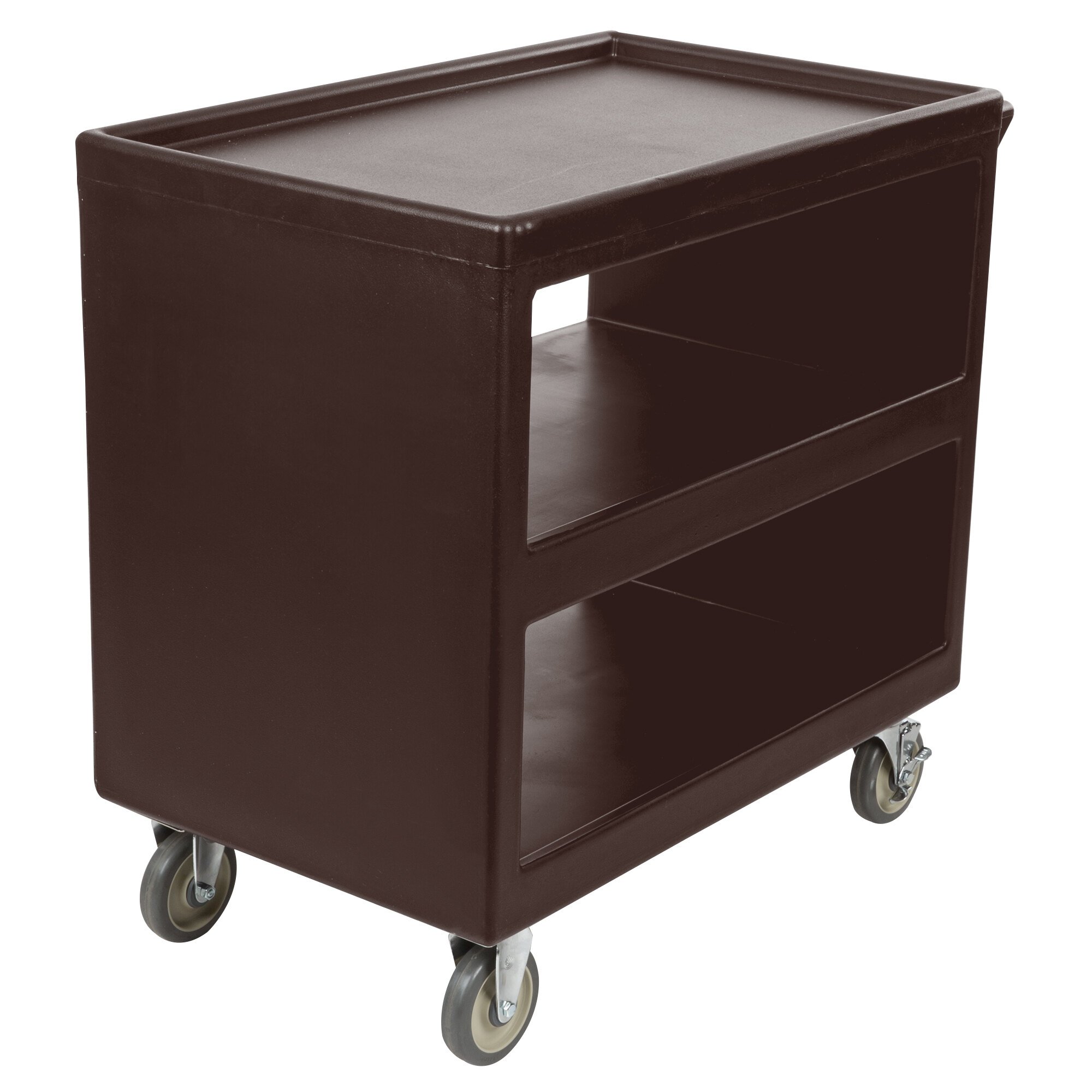 Cambro BC235131 Dark Brown Three Shelf Service Cart - 37 1/4" x 21 1/2 ...