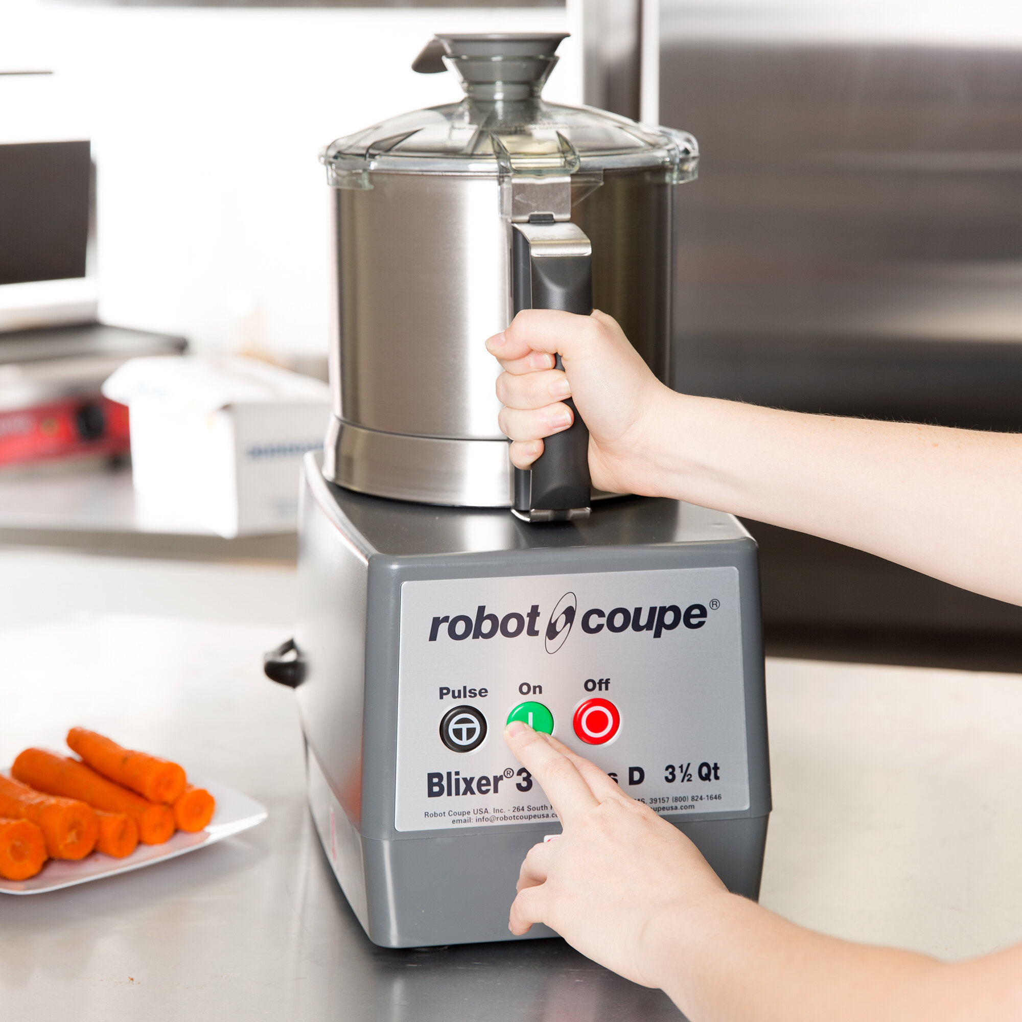 Robot Coupe BLIXER3 High-Speed 4 Qt. Stainless Steel Batch Bowl Food ...