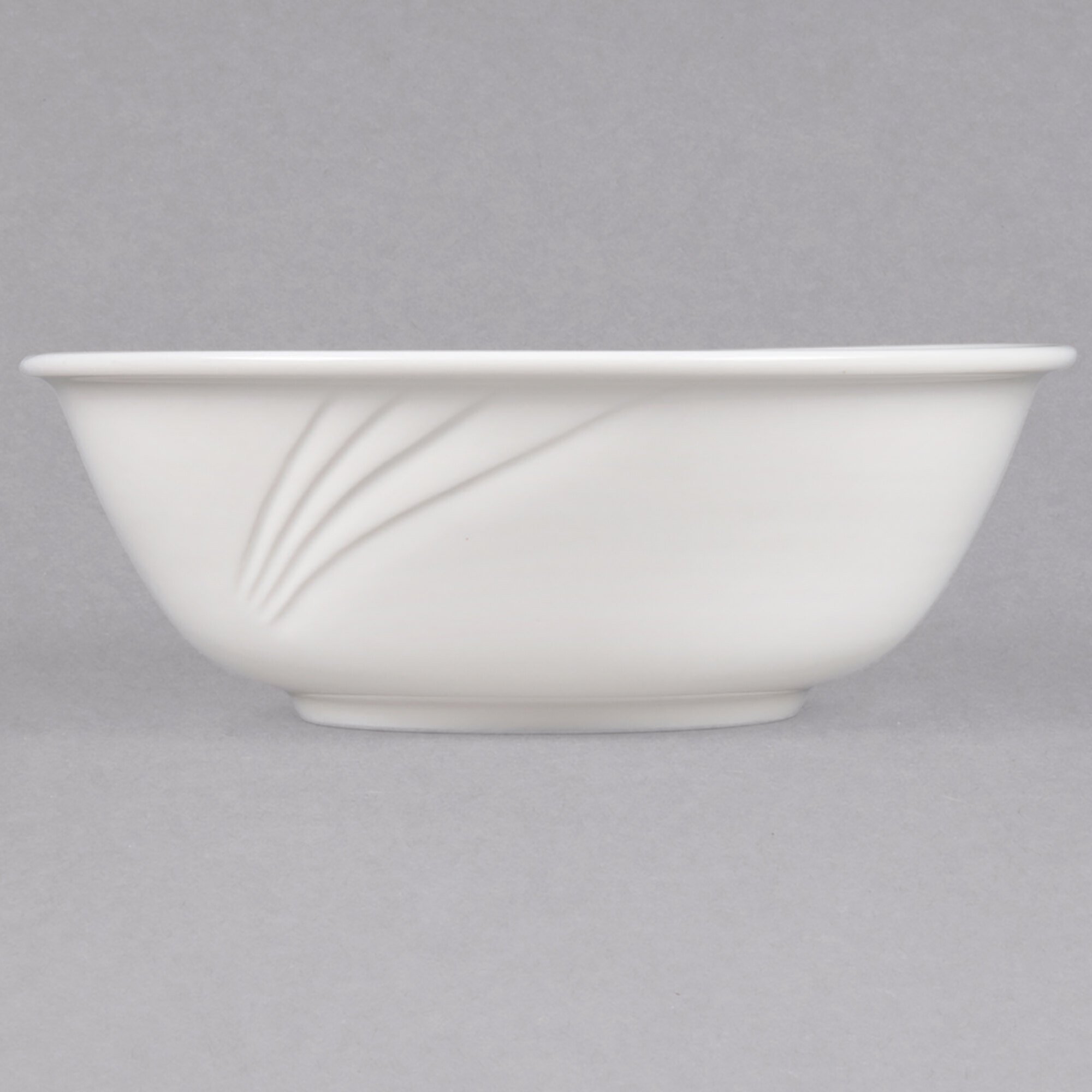 CAC GAD-81 Garden State 42 oz. Bone White Porcelain Bowl - 12/Case