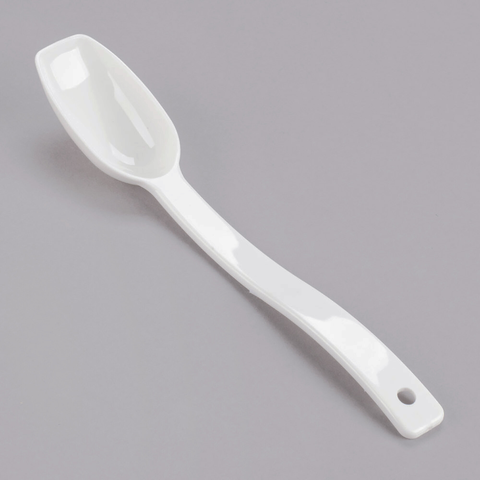 Cambro SPO8CW 0.5 oz. White Camwear Solid Salad Bar / Buffet Spoon