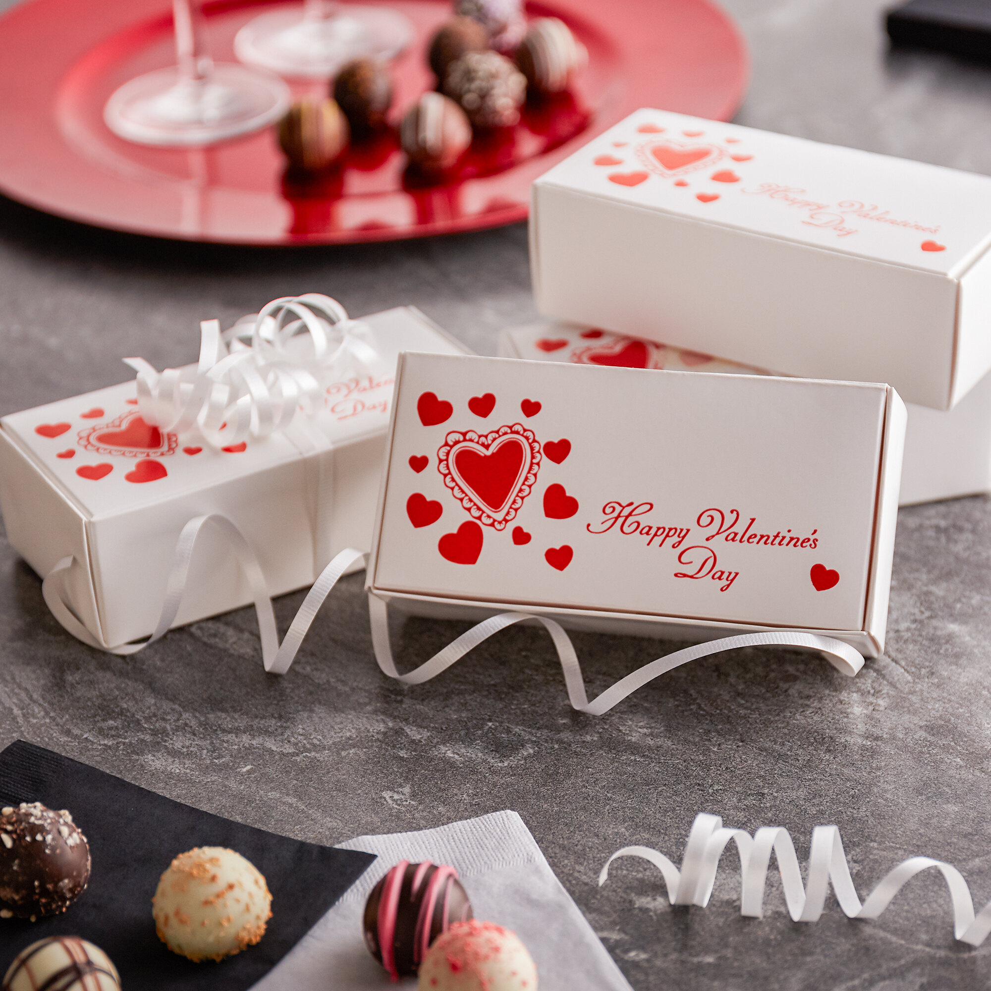 Valentine Candy Boxes: 250/Case, 1-Piece, 1/2 lb.
